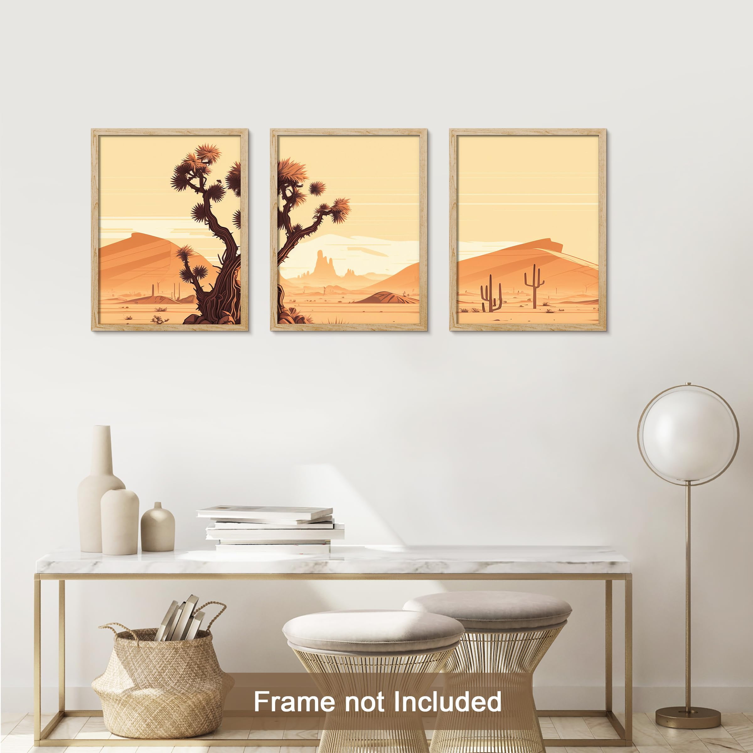 PixonSign Adhesive Canvas Print Wall Art Set - Joshua Tree Desert ...