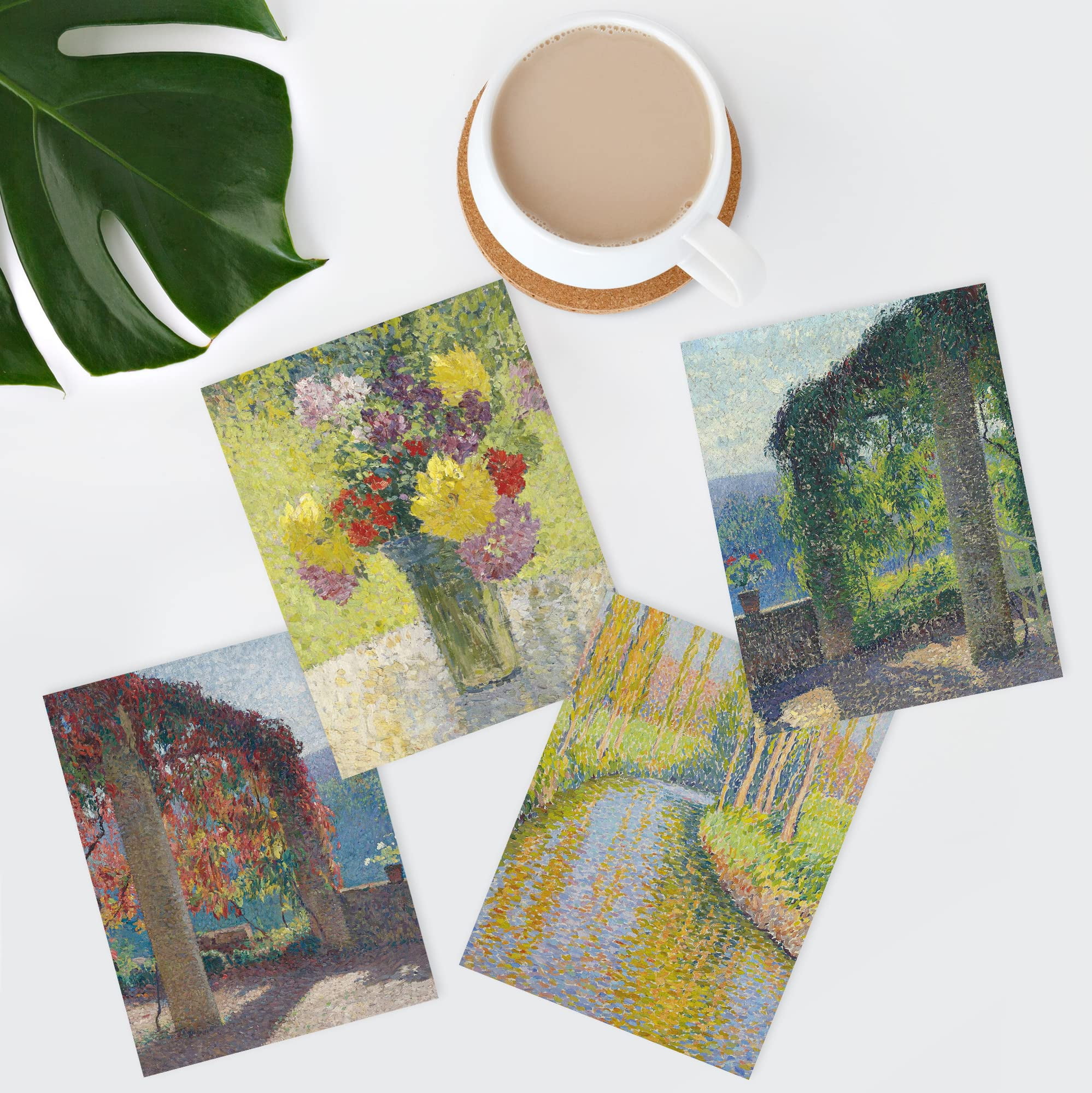 PixonSign Adhesive Posters Watercolor Pastel Antique Landscape Wall ...