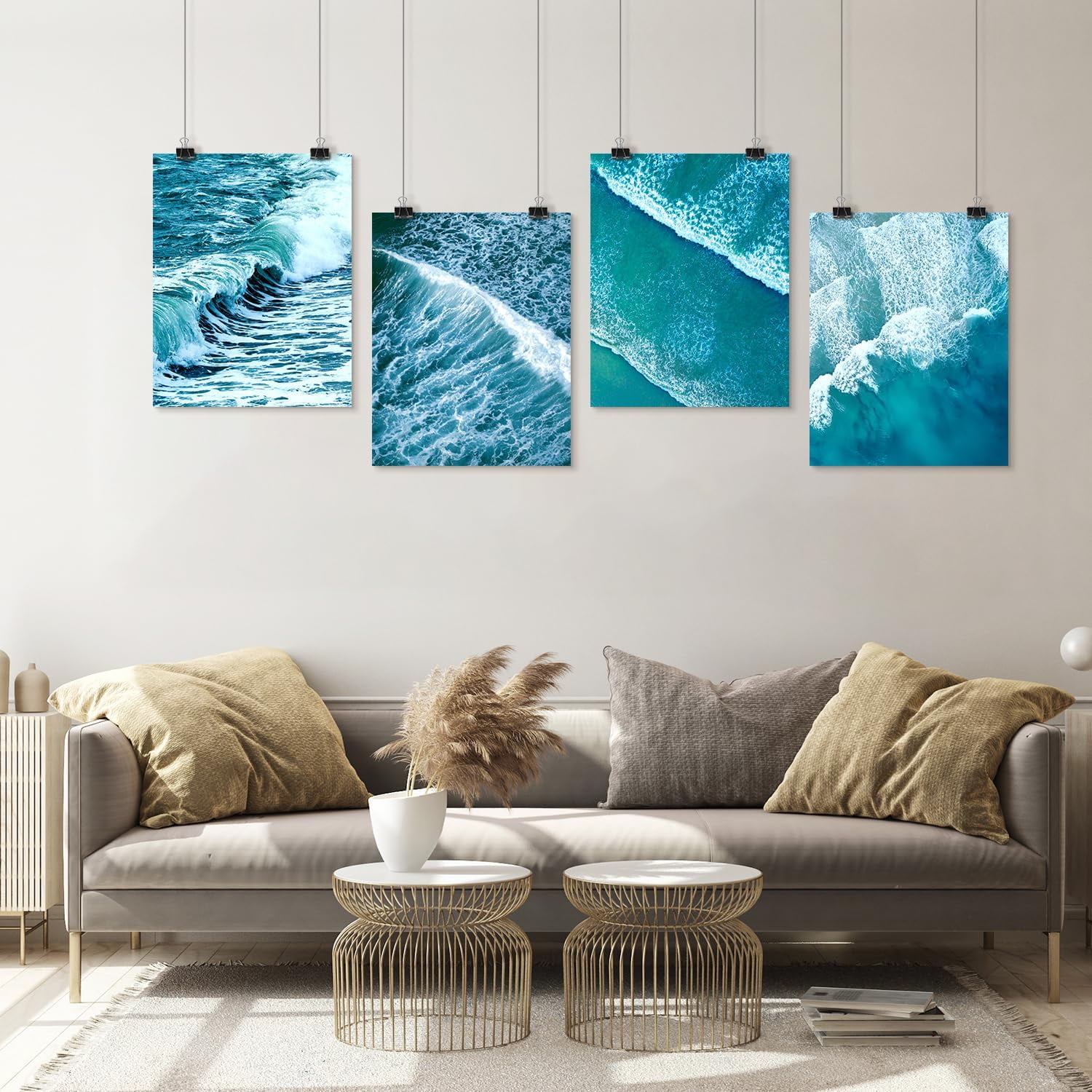 PixonSign Adhesive Wall Art Captivating Sea Wave Photography Posters ...
