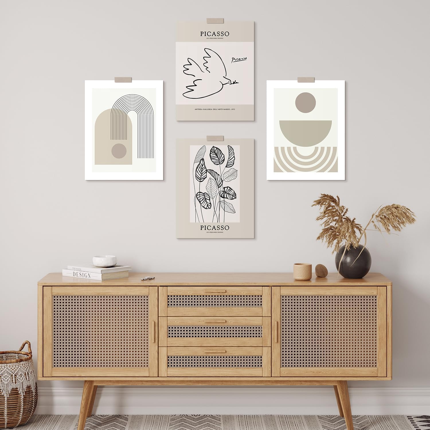 PixonSign Adhesive Wall Art Picasso Inspired Abstract Modern Posters ...