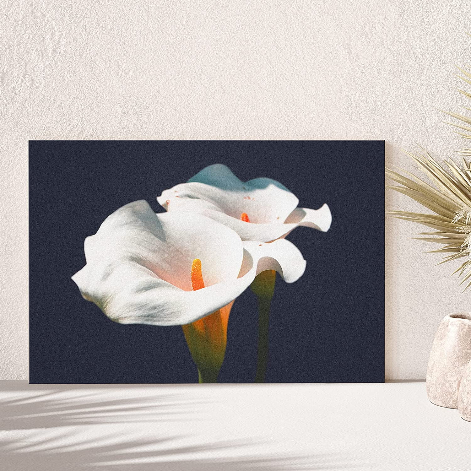 PixonSign Canvas Print Wall Art Calla Lily Duo Close-Up Botanical ...