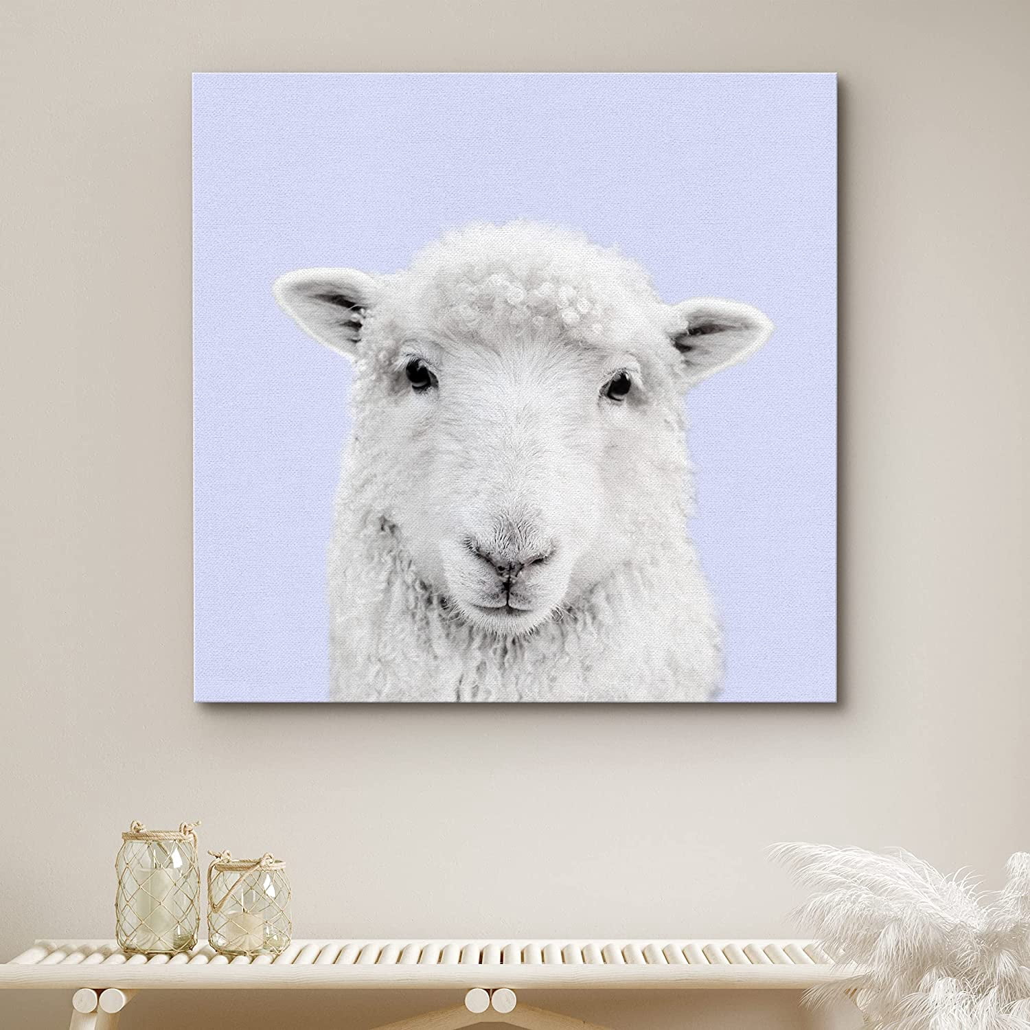 PixonSign Canvas Print Wall Art Lamb Portrait Animals Wildlife ...