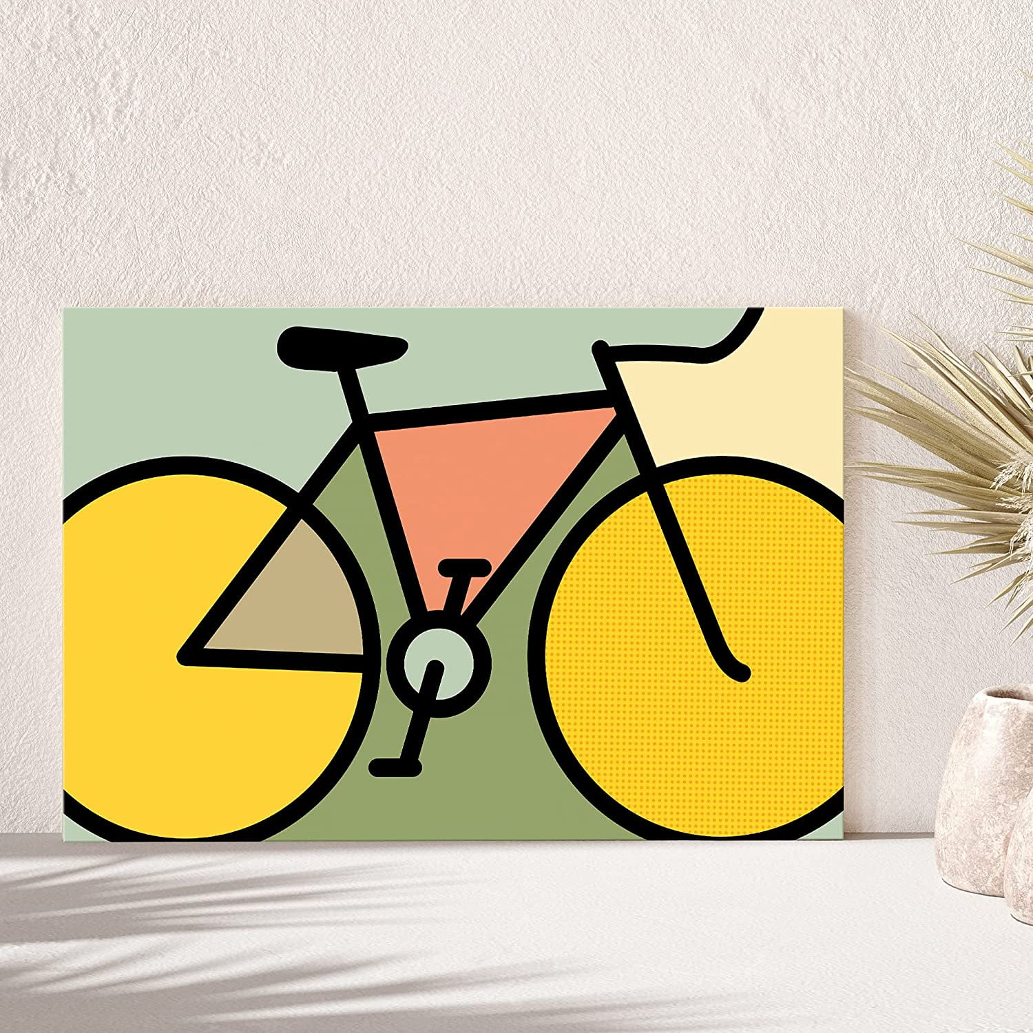 PixonSign Canvas Print Wall Art Old-Fashioned Geometric Bike ...