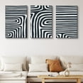PixonSign Canvas Print Wall Art Set Rectangular Oblong Line Pattern ...