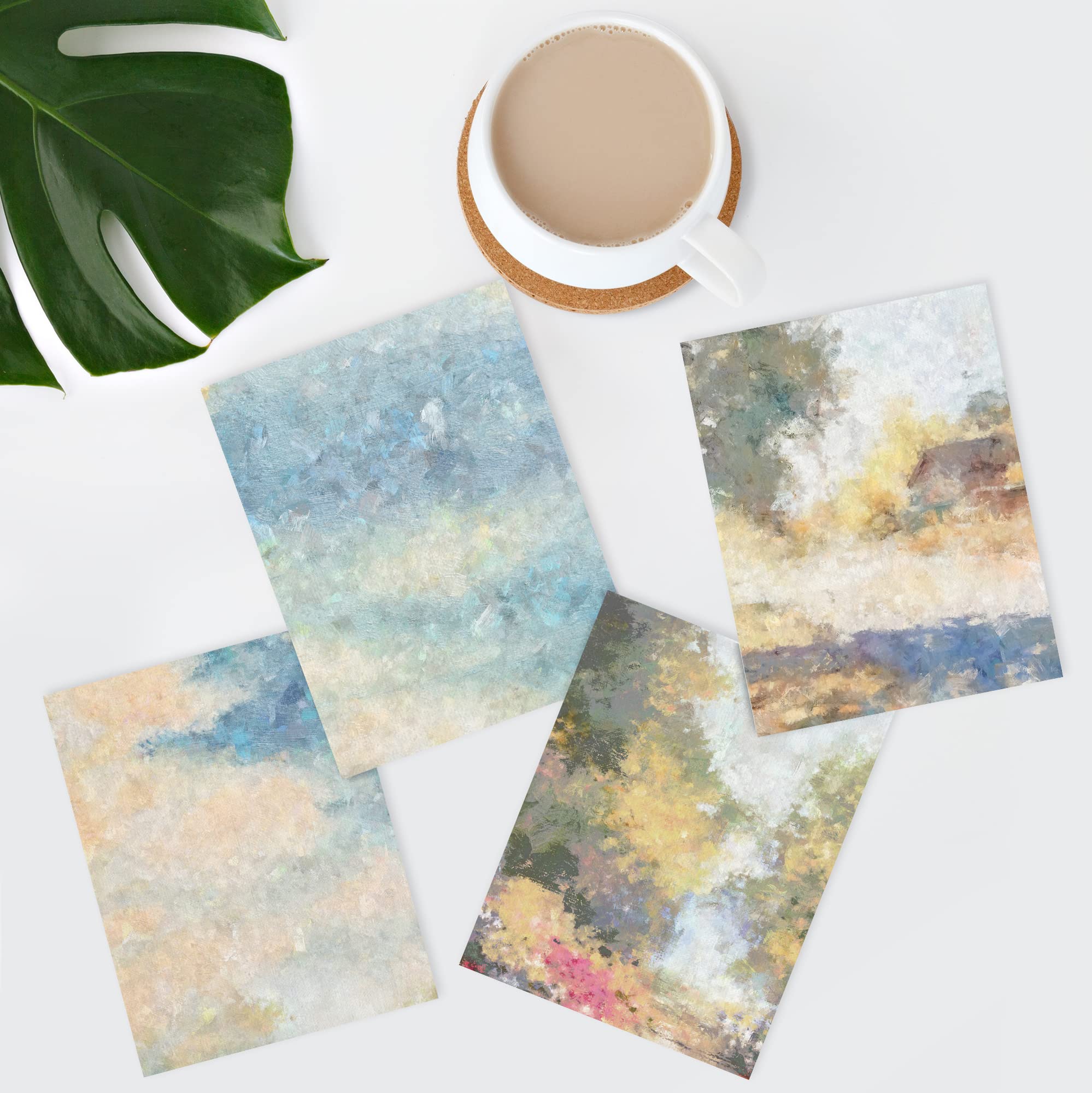 PixonSign Canvas Wall Art Forest Trees Landscape Prints, Set of 4 ...