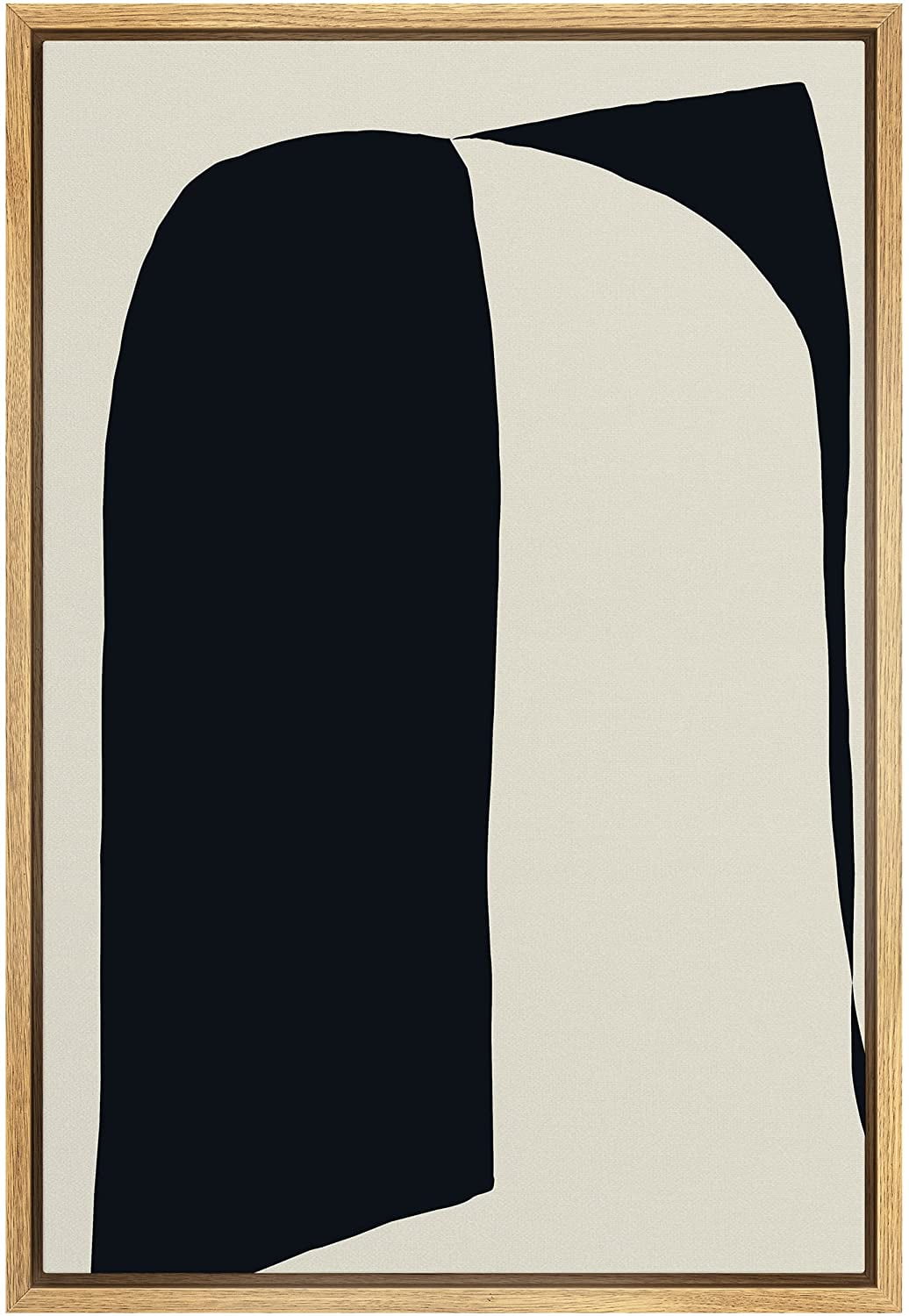 PixonSign Framed Canvas Print Wall Art Duotone Geometric Mid-Century ...