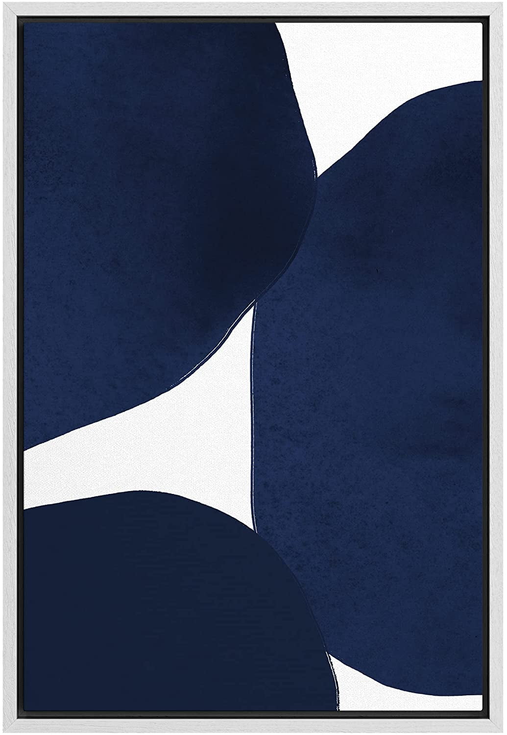 PixonSign Canvas Print Wall Art, Geometric Pastel Navy Blue Collage ...