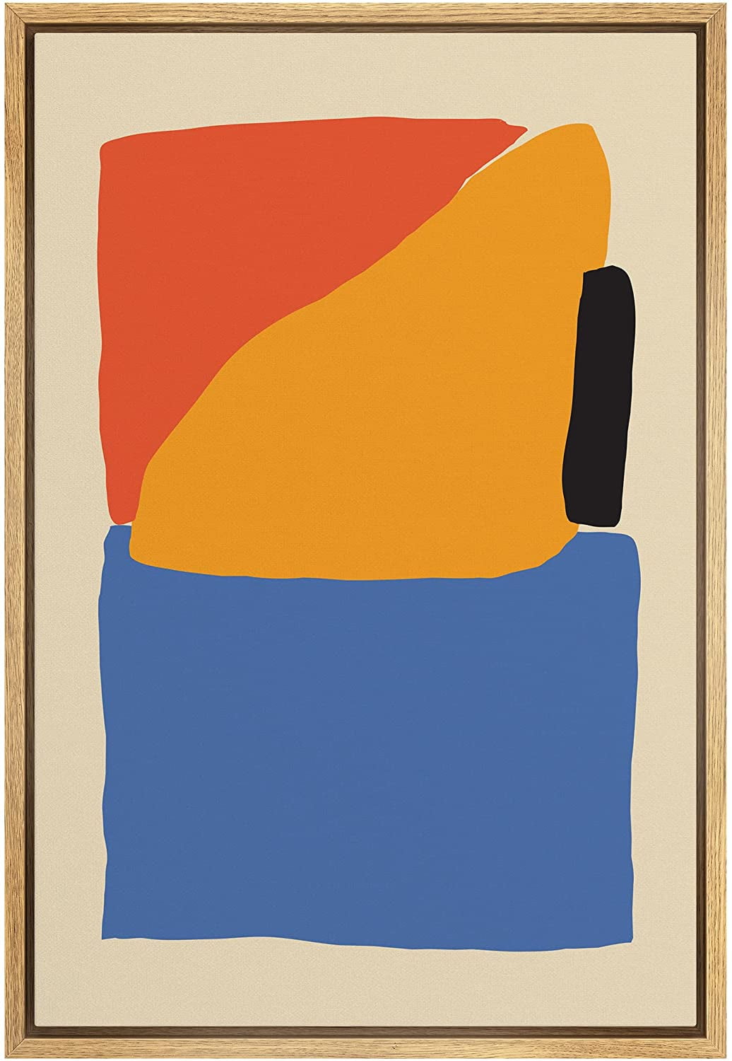 PixonSign Framed Canvas Print Wall Art Mid-Century Geometric Pastel ...