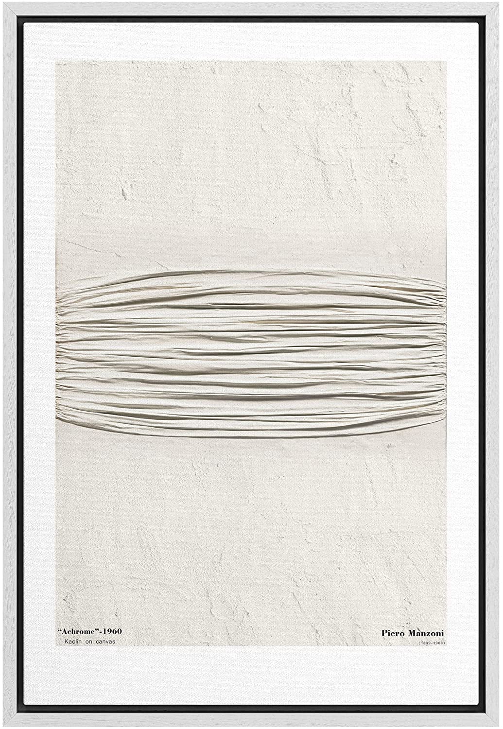 PixonSign Framed Canvas Print Wall Art Piero Manzoni Achrome Paint ...