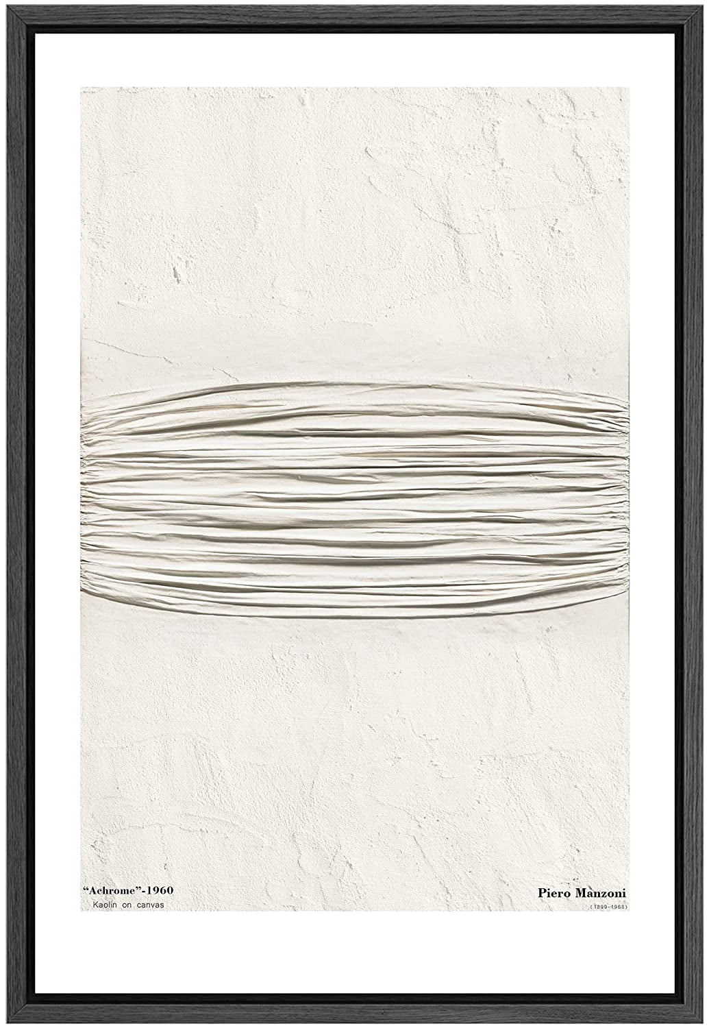 PixonSign Framed Canvas Print Wall Art Piero Manzoni Achrome Paint ...