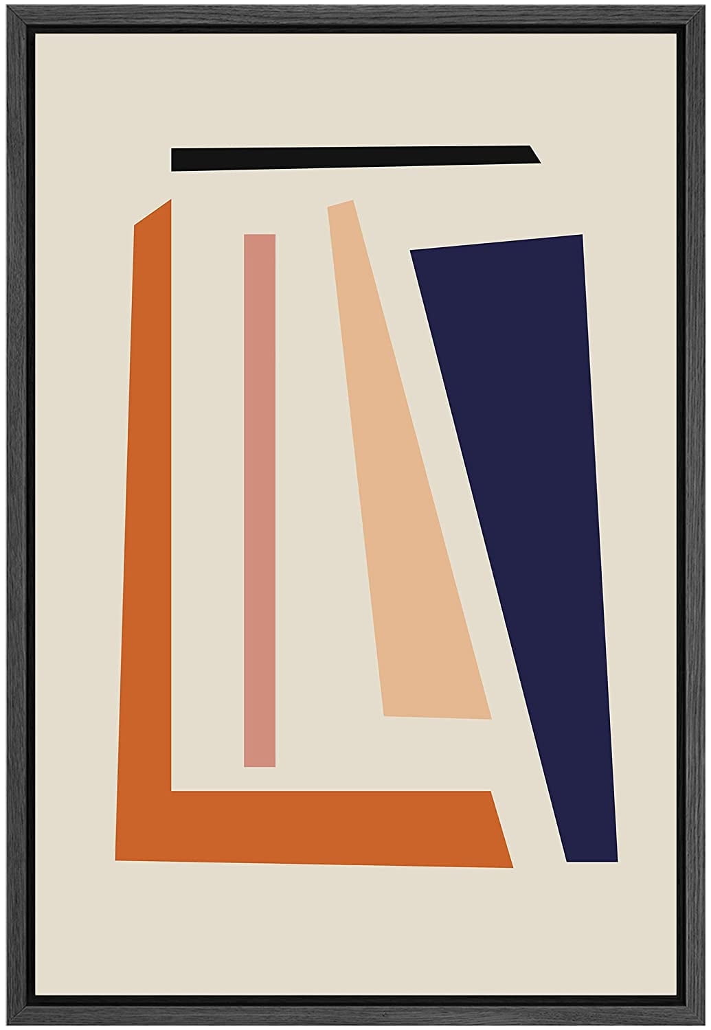 PixonSign Framed Canvas Print Wall Art Retro Vintage Geometric Pastel ...