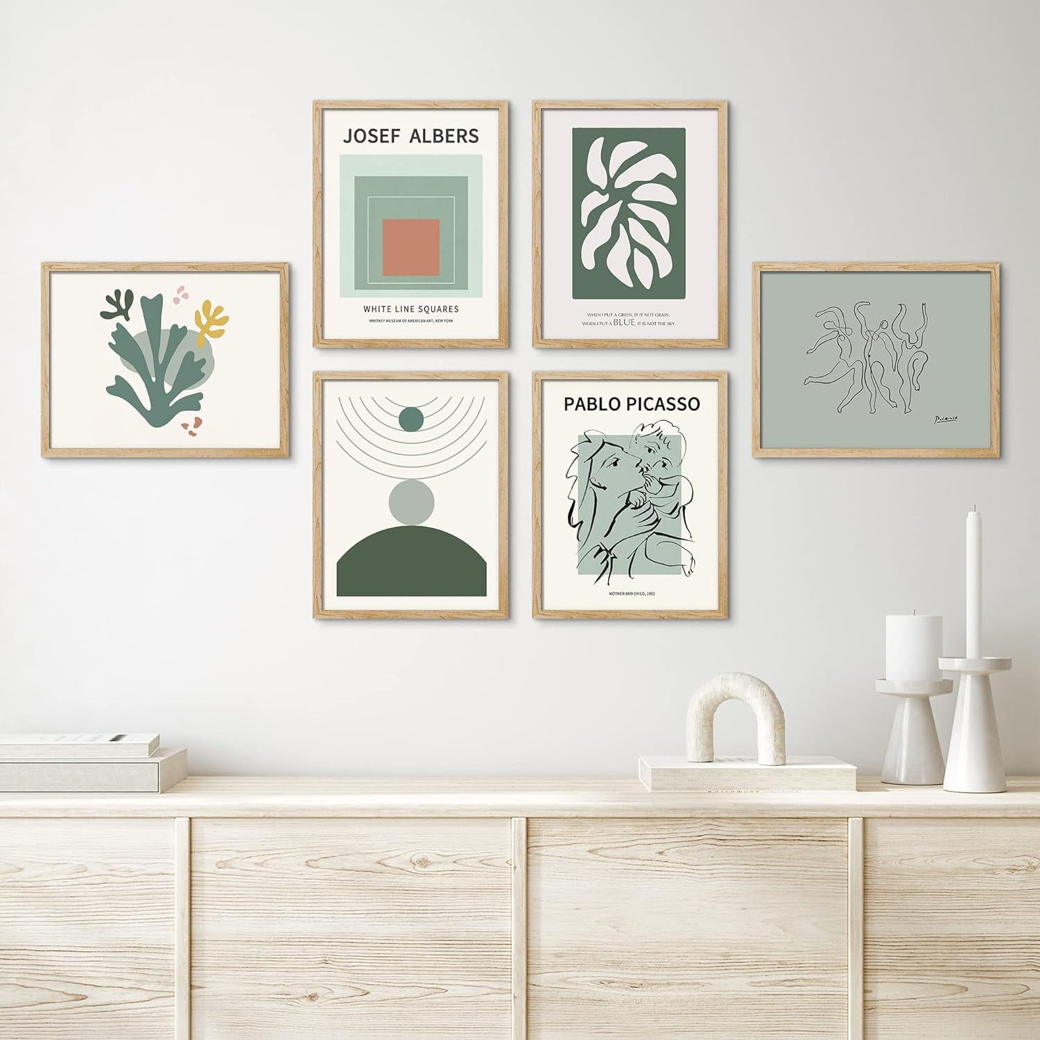 PixonSign Framed Canvas Print Wall Art Set - Abstract Geometric Art ...