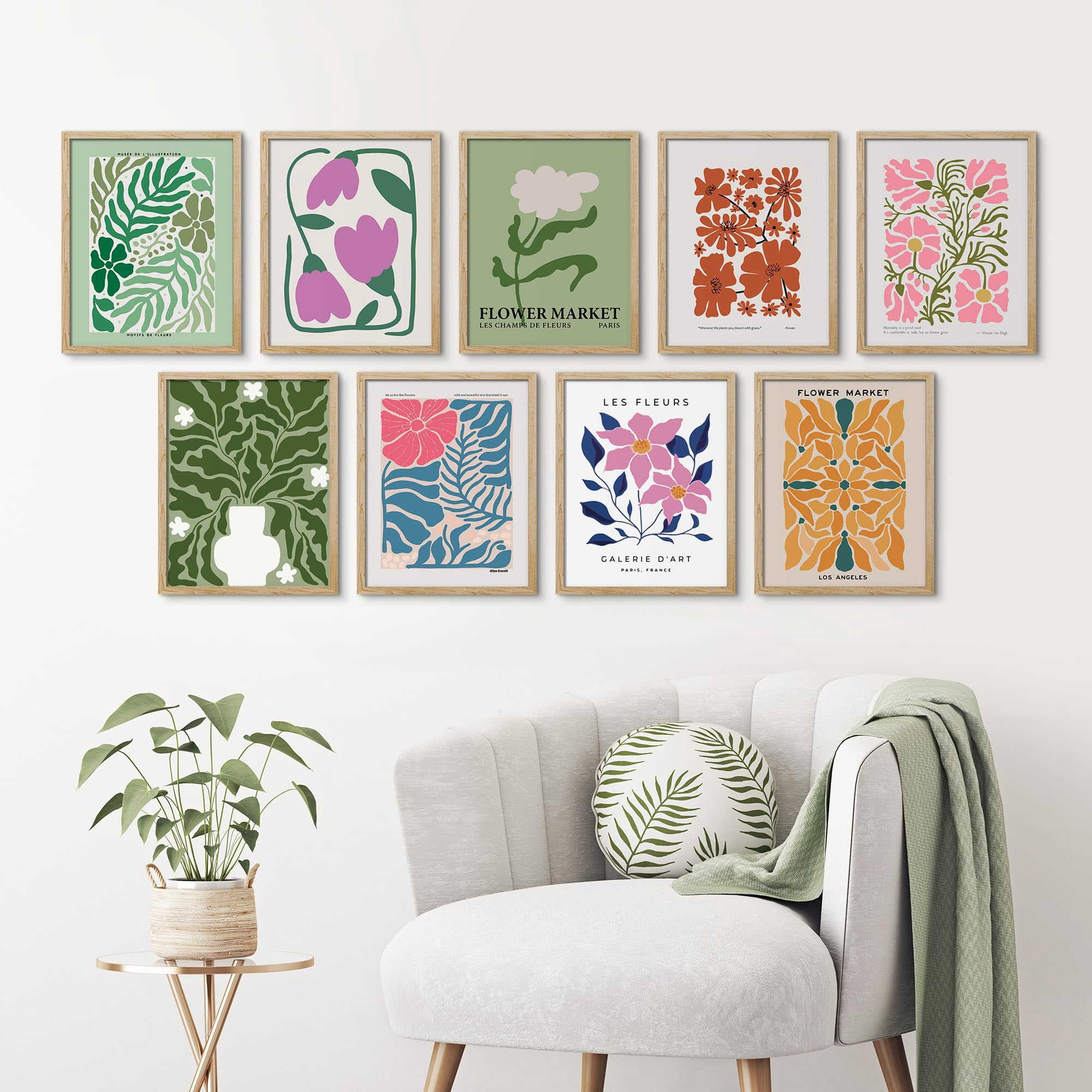 PixonSign Framed Canvas Print Wall Art Set - Colorful Vibrant ...