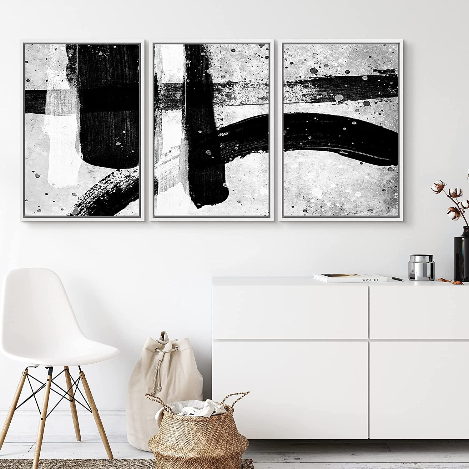 PixonSign Framed Canvas Print Wall Art Set Graphic Cloud Character in ...