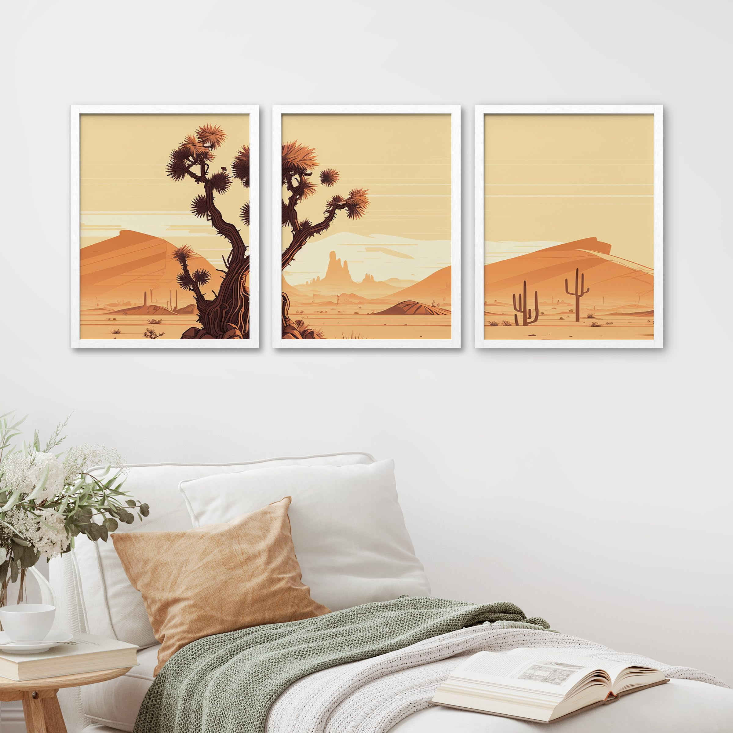 PixonSign Framed Canvas Print Wall Art Set - Joshua Tree Desert ...