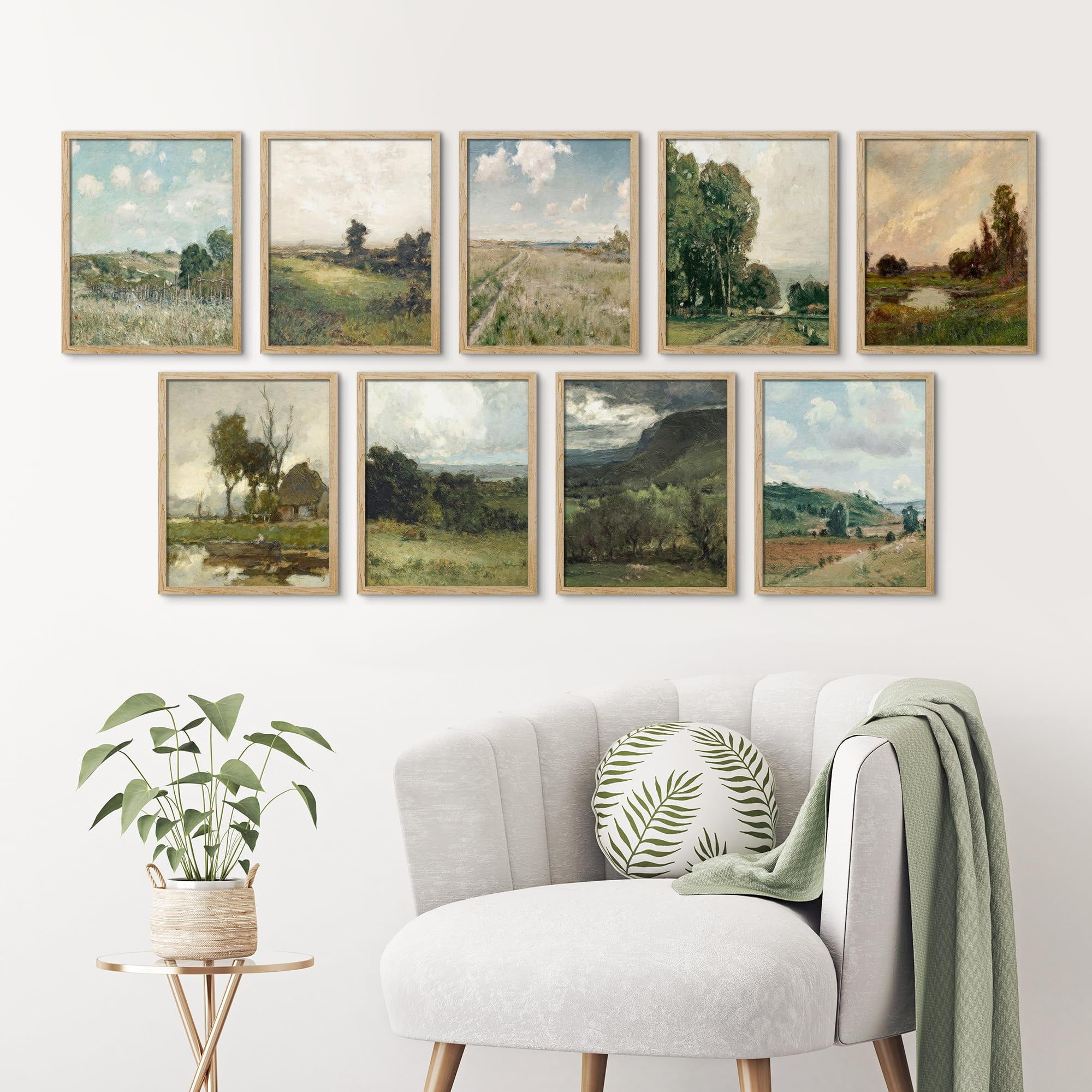 PixonSign Framed Canvas Print Wall Art Set - Vintage Nature Wilderness ...