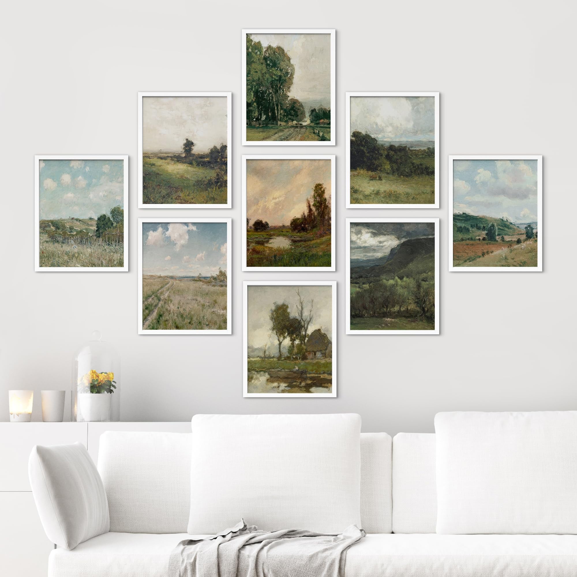 PixonSign Framed Canvas Print Wall Art Set - Vintage Nature Wilderness ...