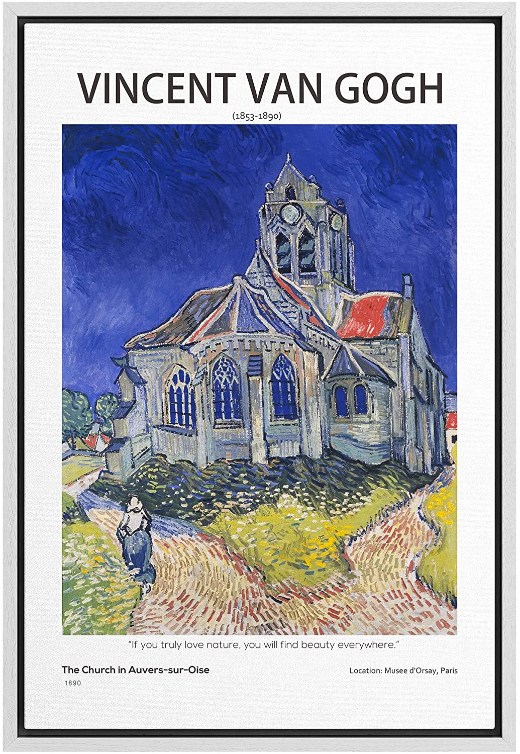 PixonSign Framed Canvas Print Wall Art Vincent Van Gogh Watercolor ...