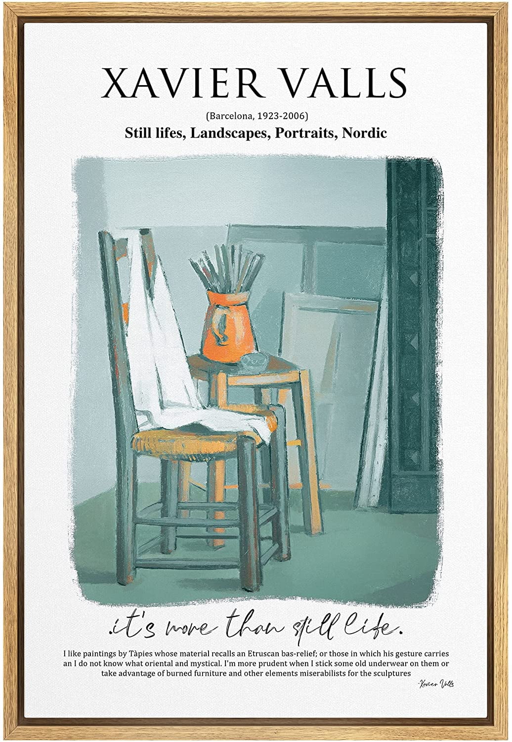 PixonSign Framed Canvas Print Wall Art Xavier Valls Pastel Still Life ...