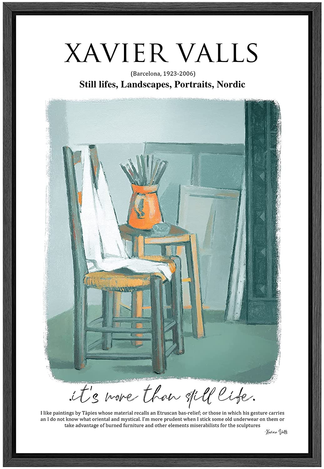 PixonSign Framed Canvas Print Wall Art Xavier Valls Pastel Still Life ...