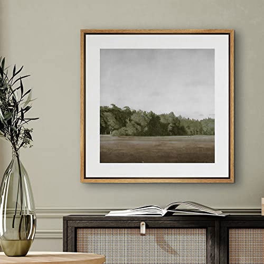 PixonSign Framed Canvas Wall Art Green Mountain Hill Forest Landscape ...