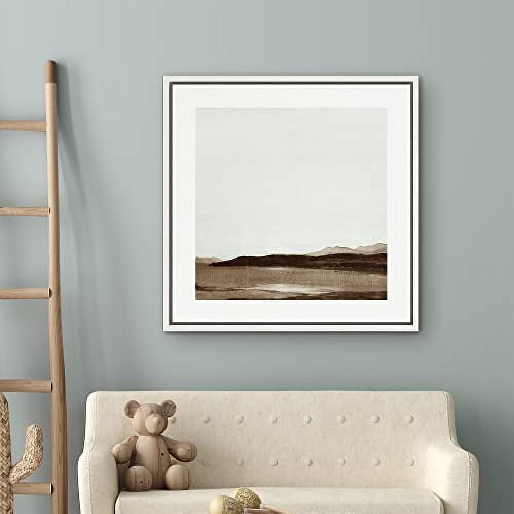 PixonSign Framed Canvas Wall Art Minimalist Abstract Mountain Landscape ...