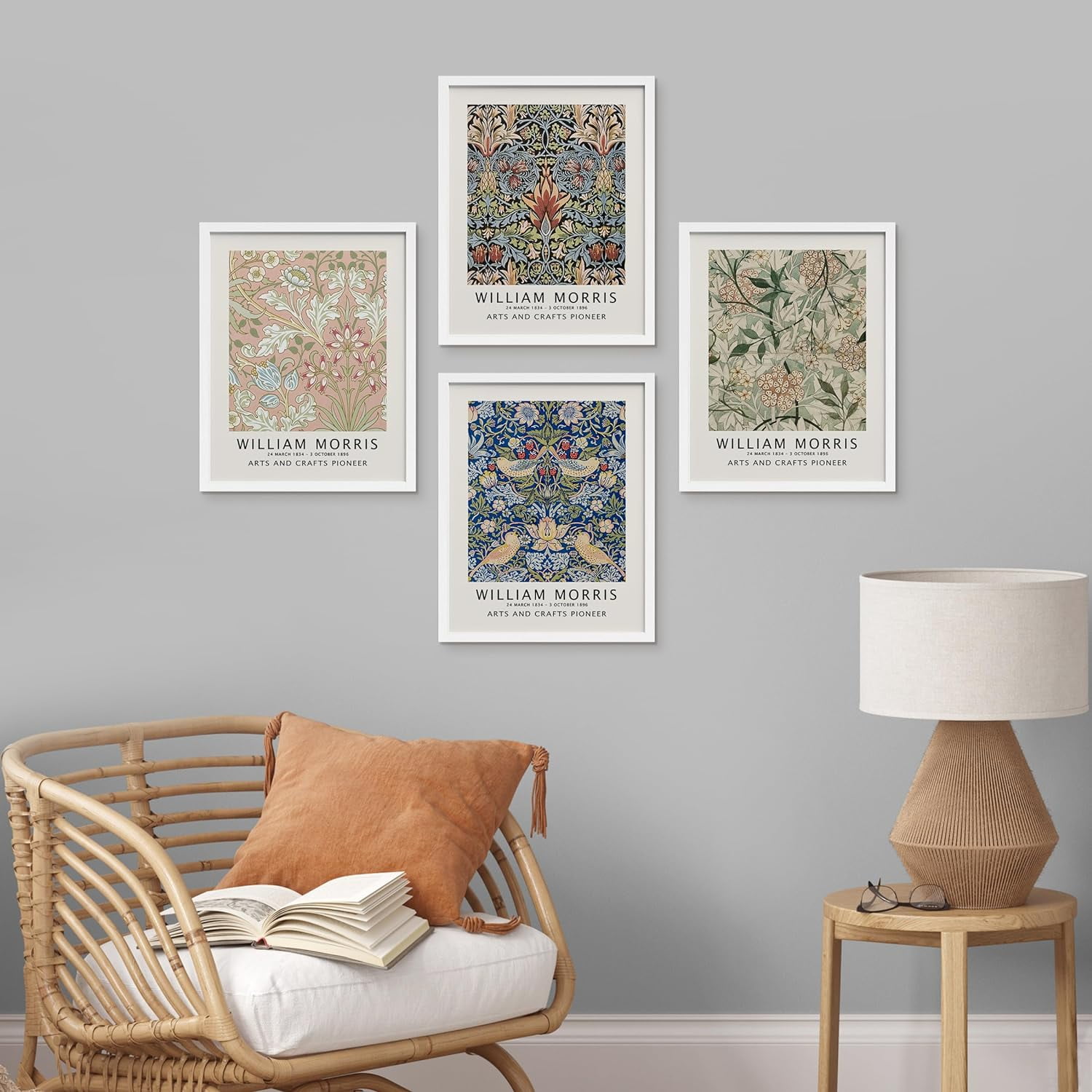 PixonSign Framed Posters William Morris Floral Tapestry Pattern Prints ...