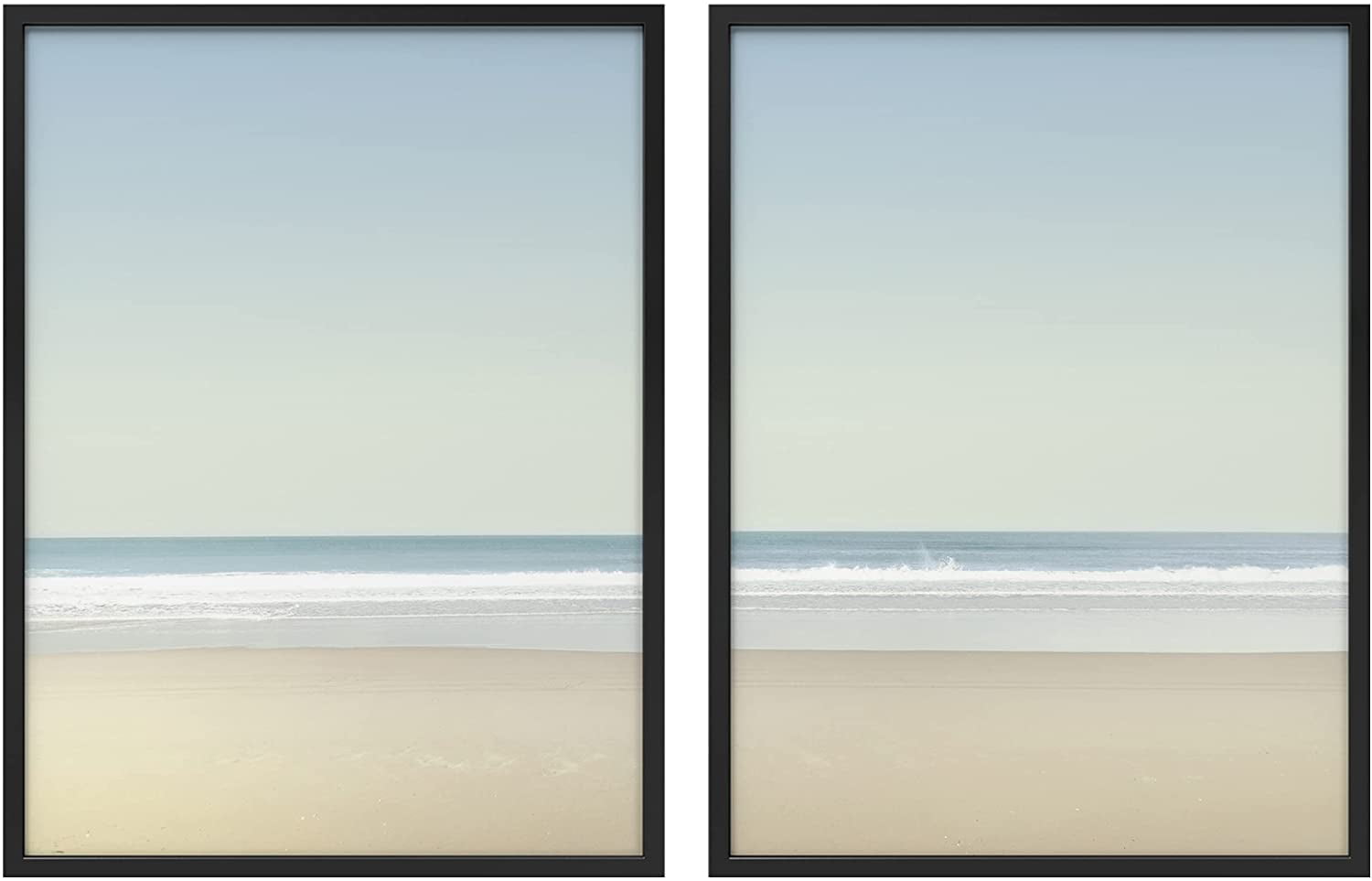 PixonSign Framed Wall Art Collage Print Gallery Set Yellow Tinted Color ...