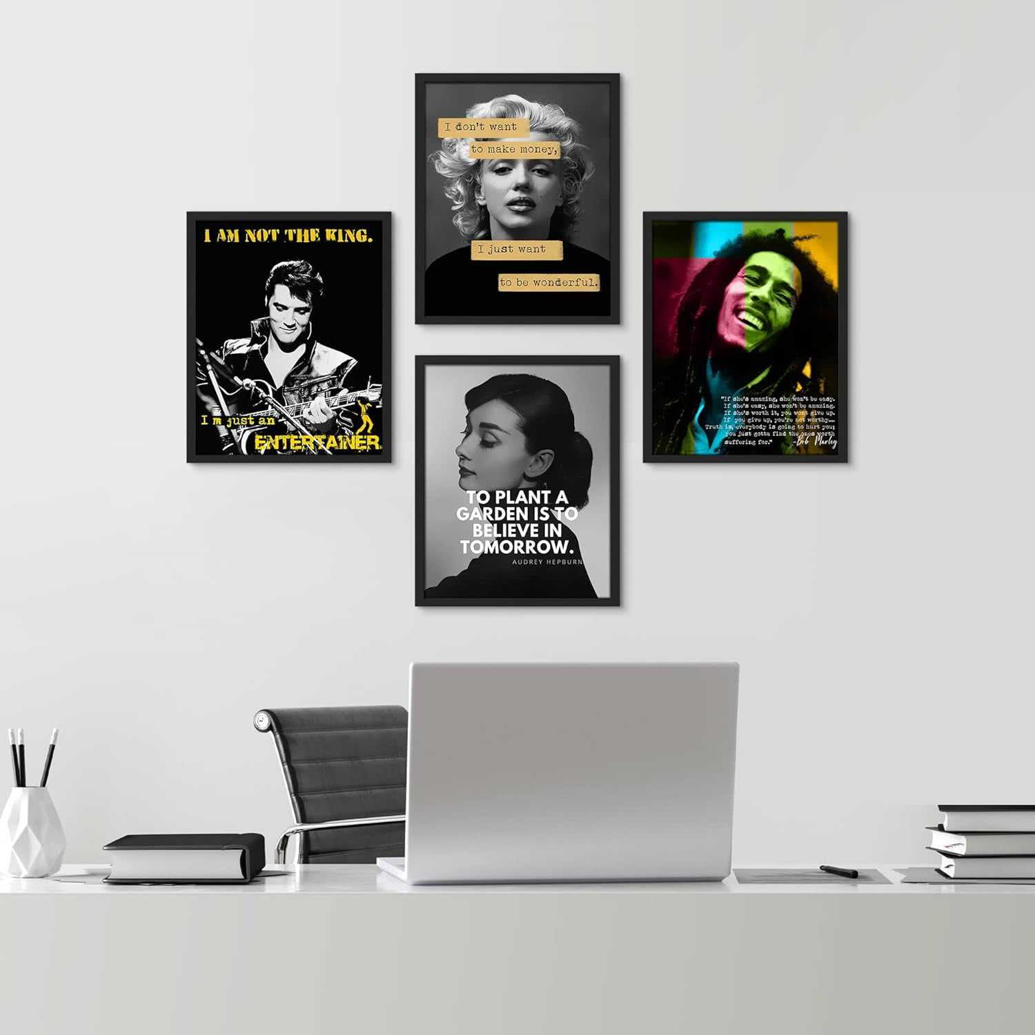 PixonSign Framed Wall Art, Inspirational Celebrity Motto Sayings ...