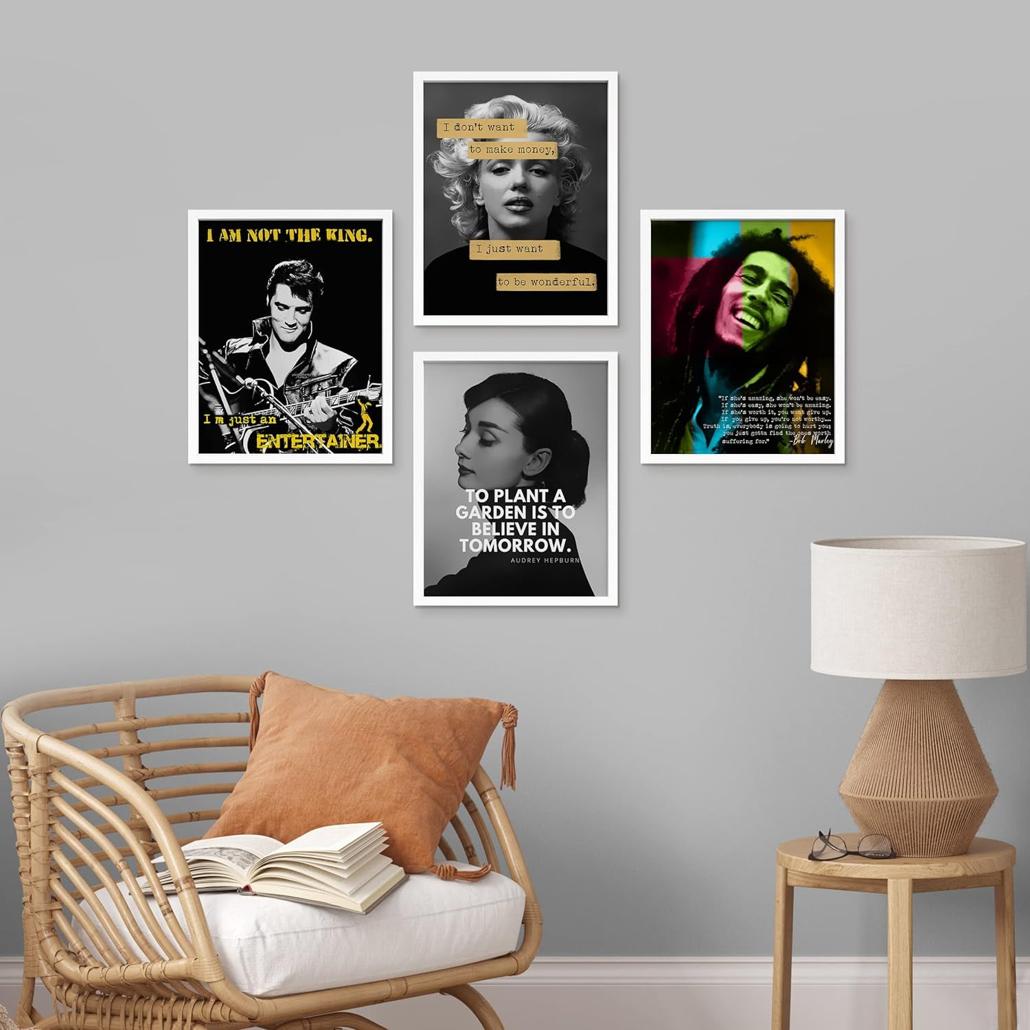 PixonSign Framed Wall Art, Inspirational Celebrity Motto Sayings ...