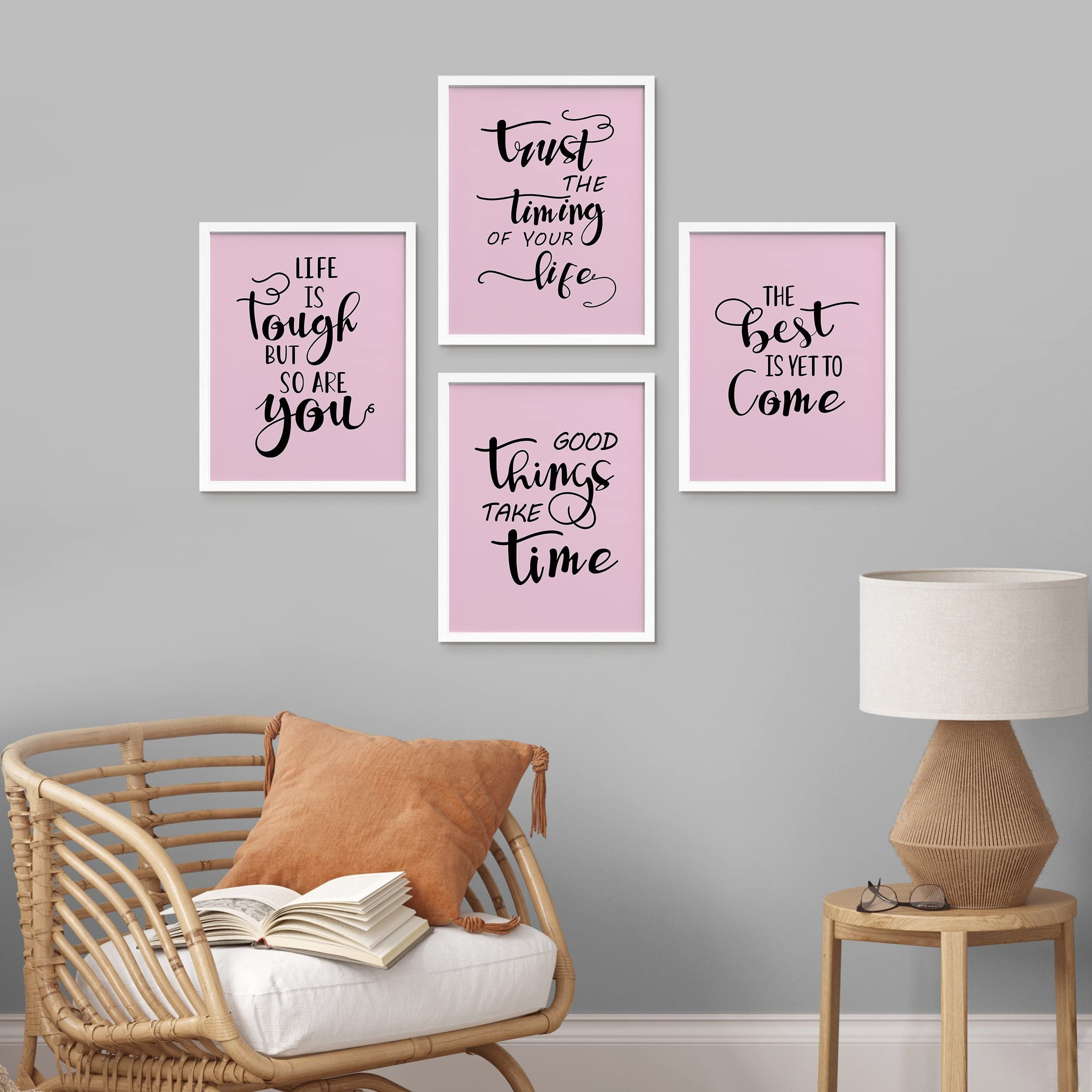 PixonSign Framed Wall Art Inspirational Motivational Collection Posters ...