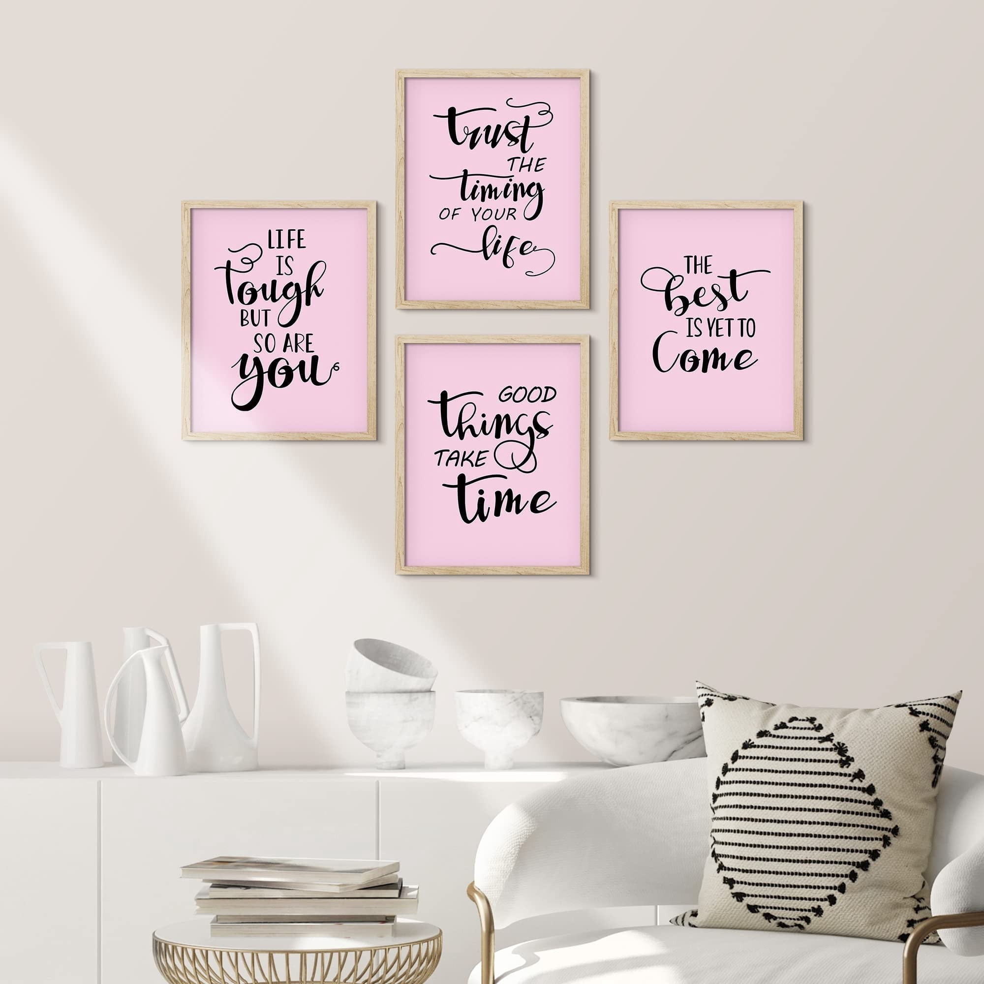 PixonSign Framed Wall Art Inspirational Motivational Collection Posters ...