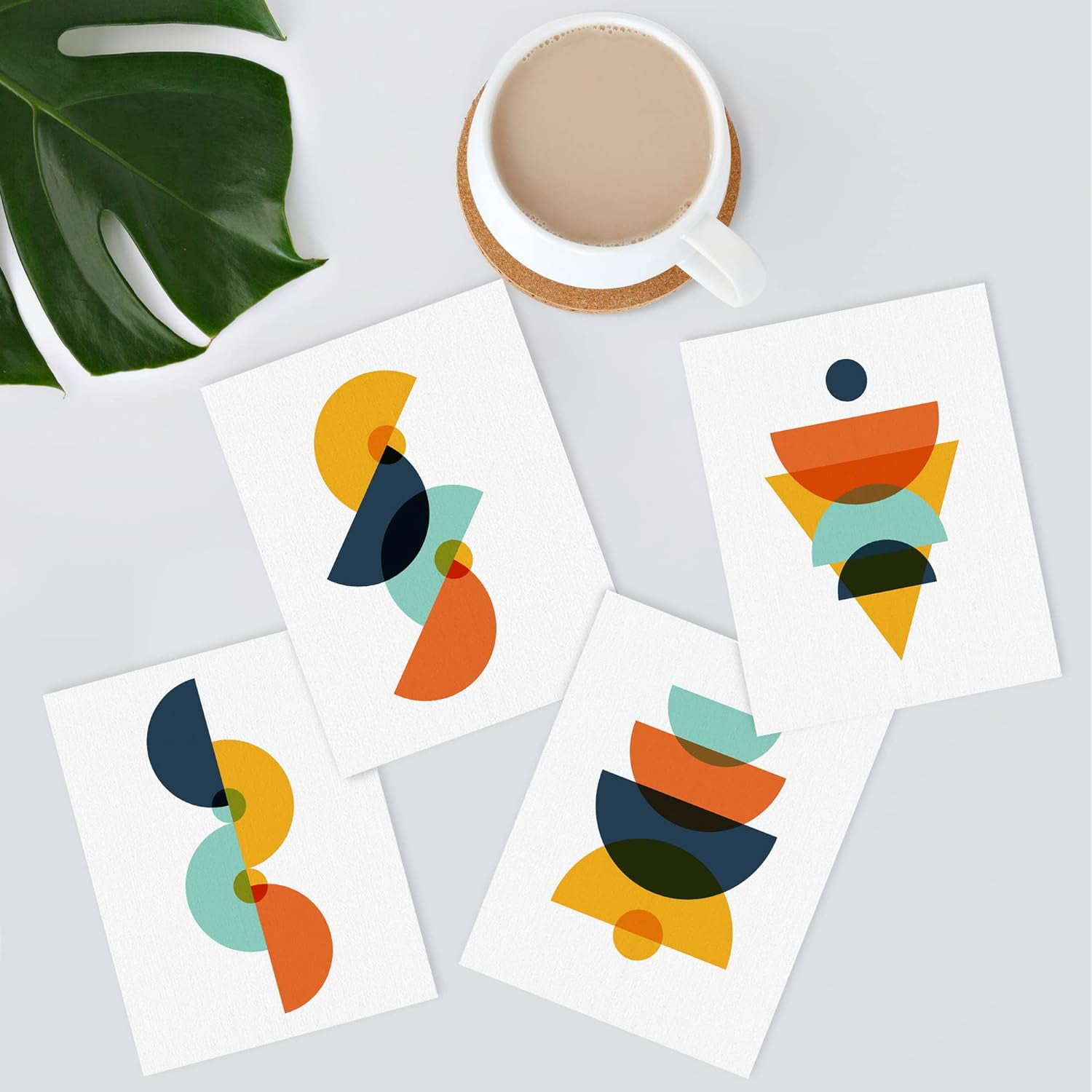 PixonSign Frameless Mid-Century Modern Vintage Bright Polygon Shapes ...