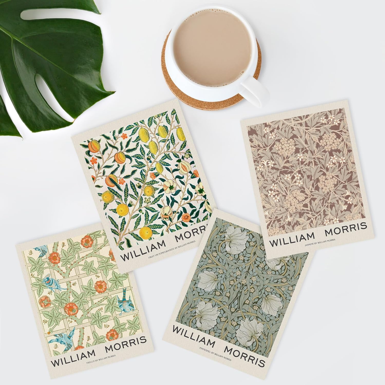 PixonSign Frameless Posters William Morris Abstract Floral Patterns ...
