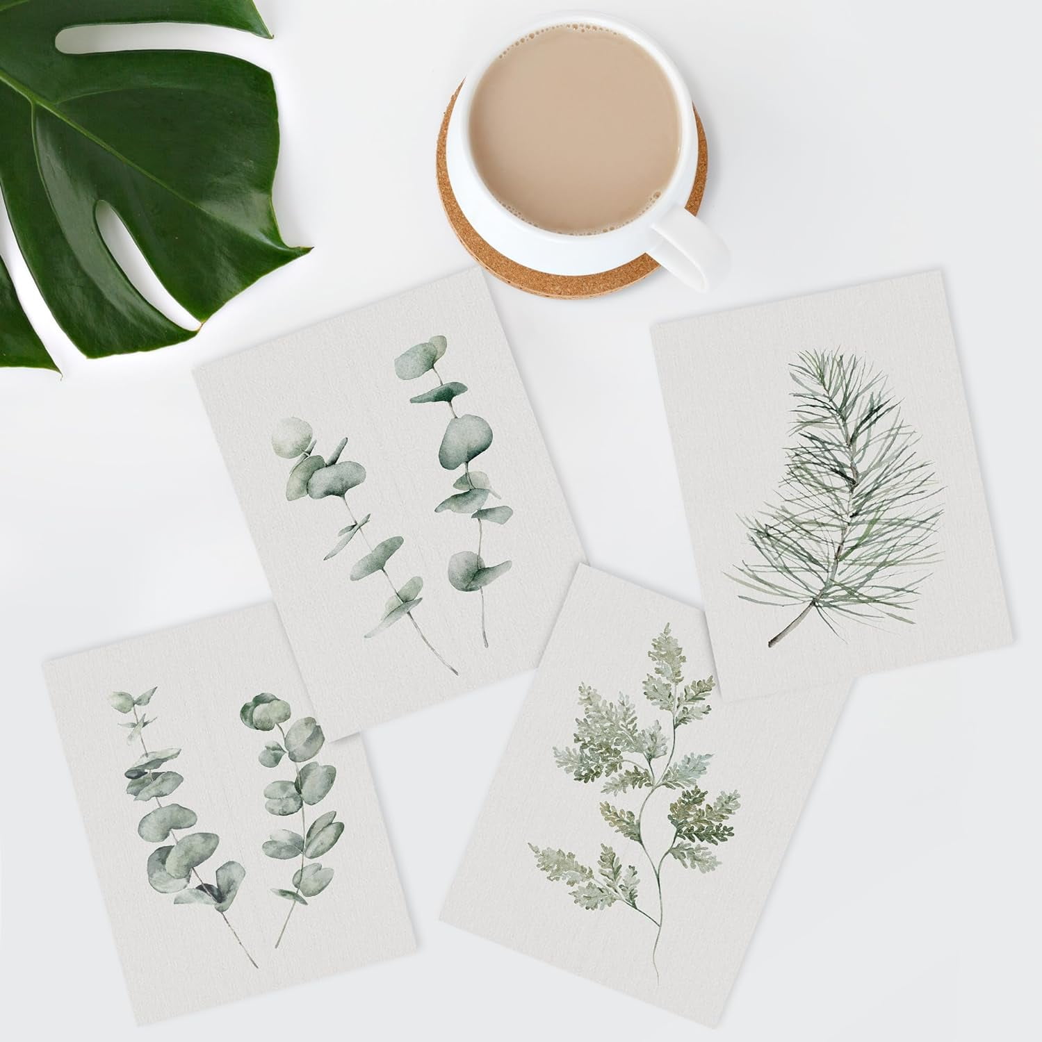 PixonSign Frameless Wall Art, Sage Green Wildflower Forest Plant ...