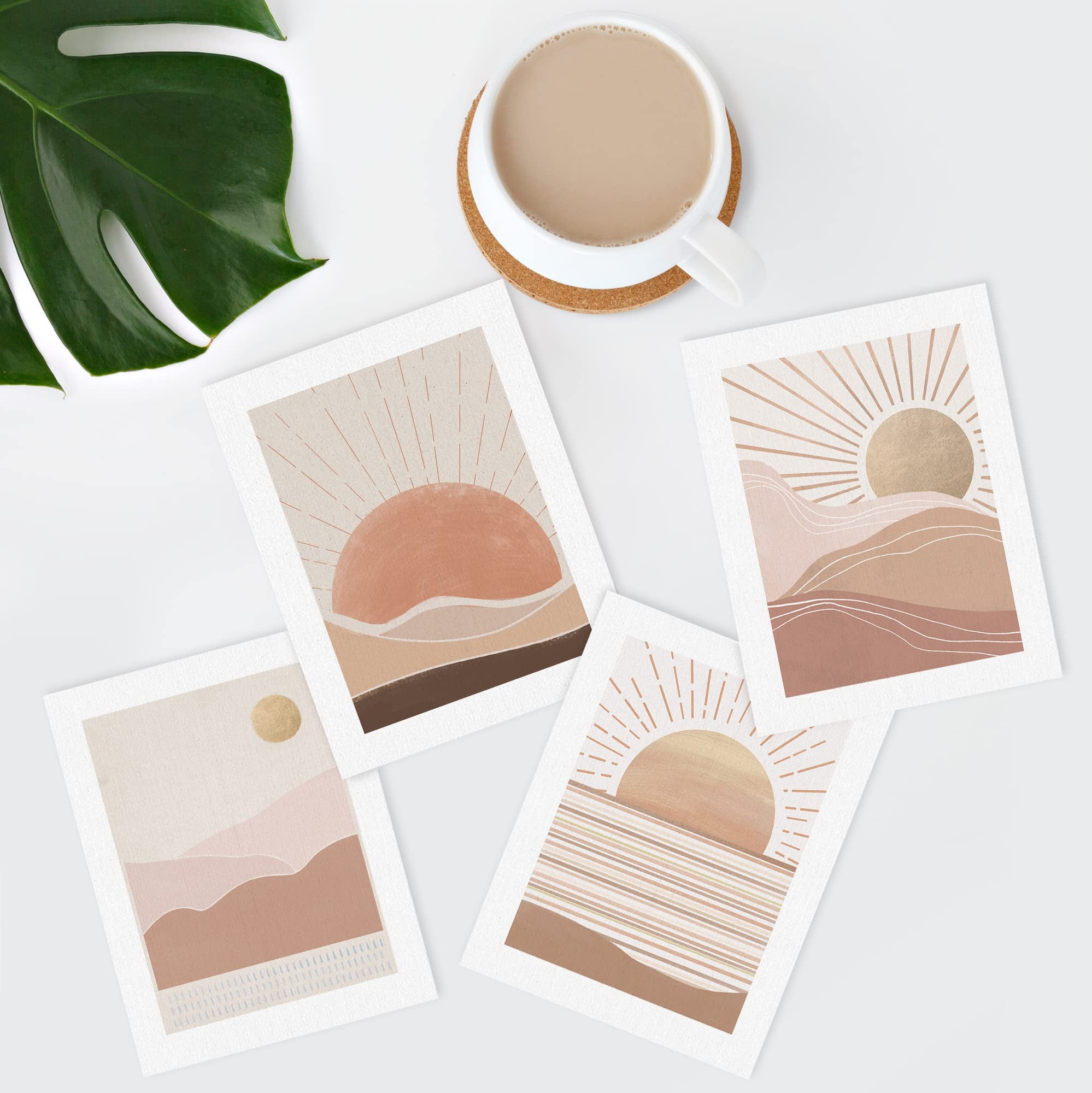 PixonSign Frameless Wall Art Sunrise Rising Sun Sunset Landscape Prints ...