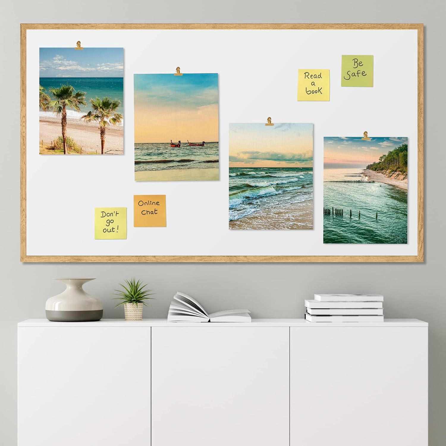 PixonSign Frameless Wall Art Tropical Beach Palm Tree Sunset Ocean ...