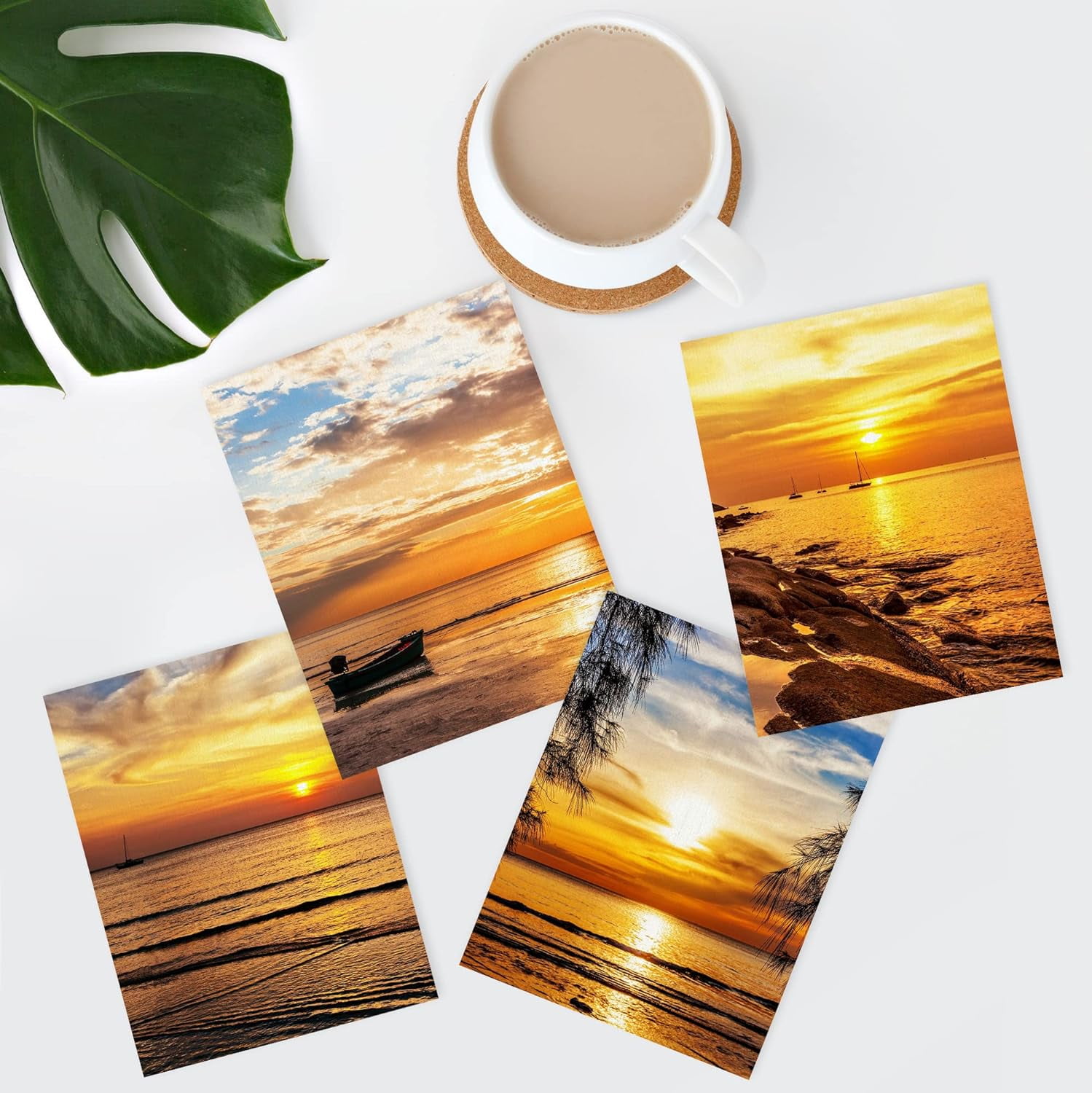 PixonSign Frameless Wall Art Vibrant Tropical Beach Shore Sunset Island ...