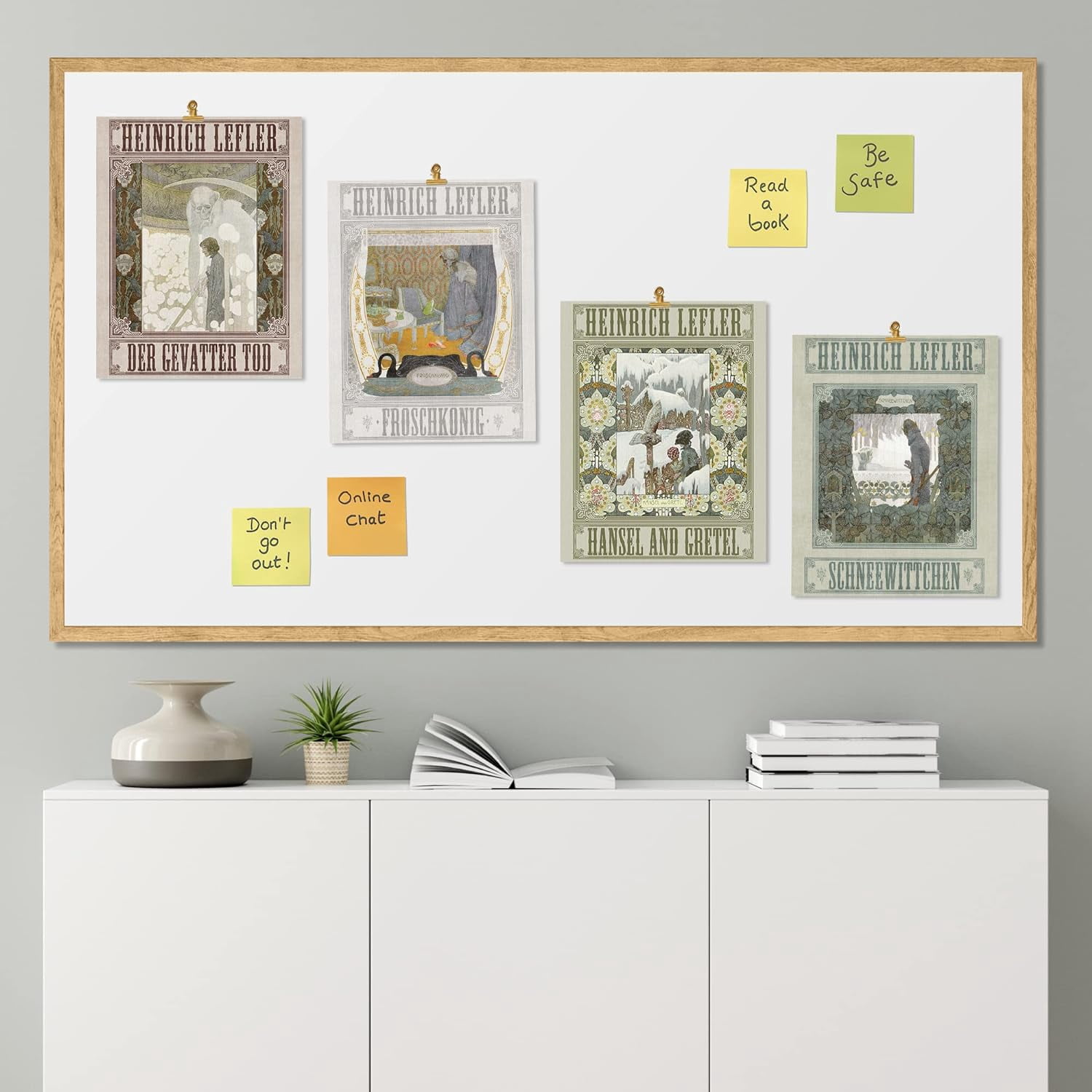 PixonSign Set of 4 Vintage Adhesive Canvas Posters, Retro Wall Art ...