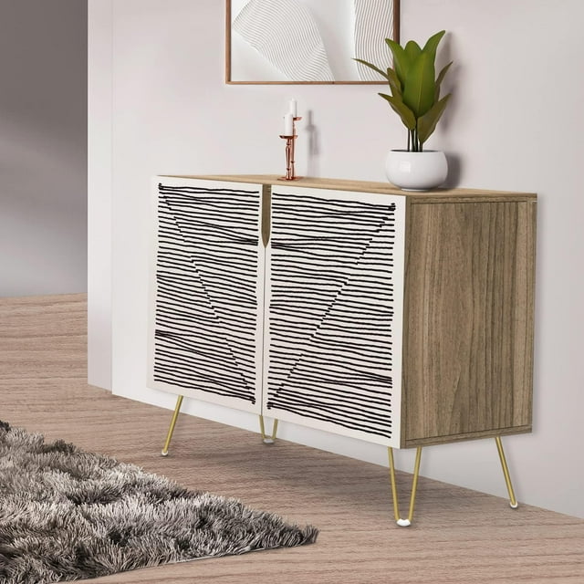 PixonSign Sideboard Buffet Cabinet, Kitchen Storage Cabinet with 2 ...