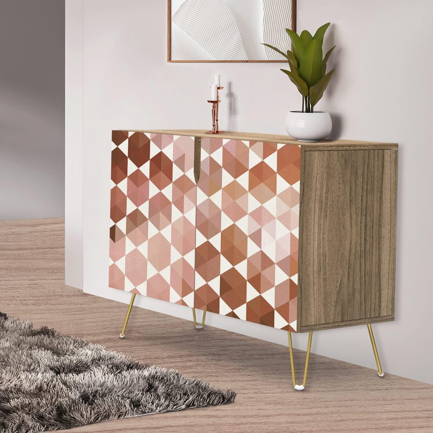 PixonSign Sideboard Buffet Cabinet, Kitchen Storage Cabinet with 2 ...