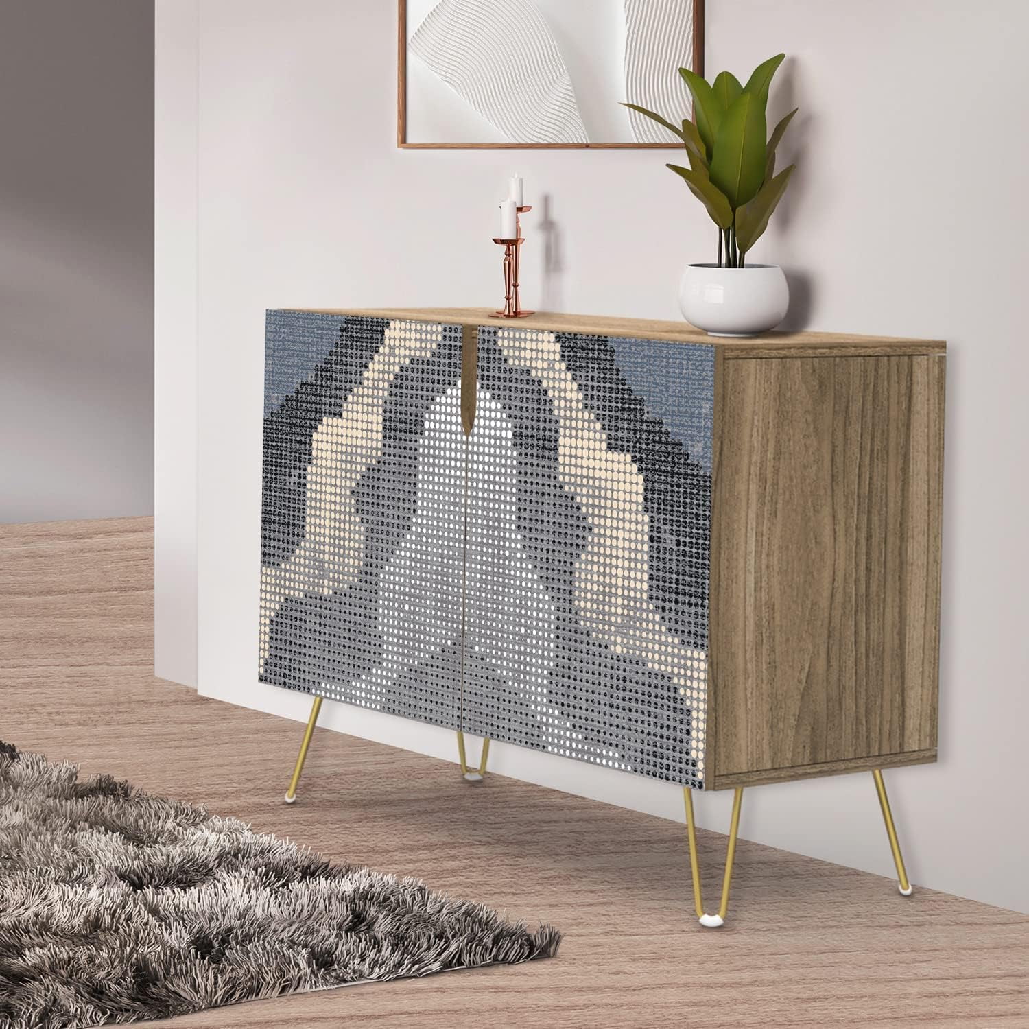 PixonSign Sideboard Buffet Cabinet, Kitchen Storage Cabinet with 2 ...