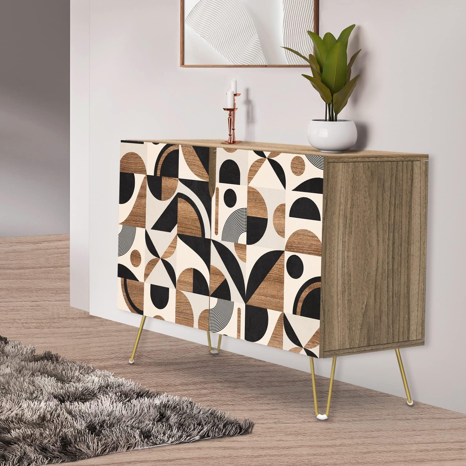 PixonSign Sideboard Buffet Cabinet, Kitchen Storage Cabinet with 2 ...