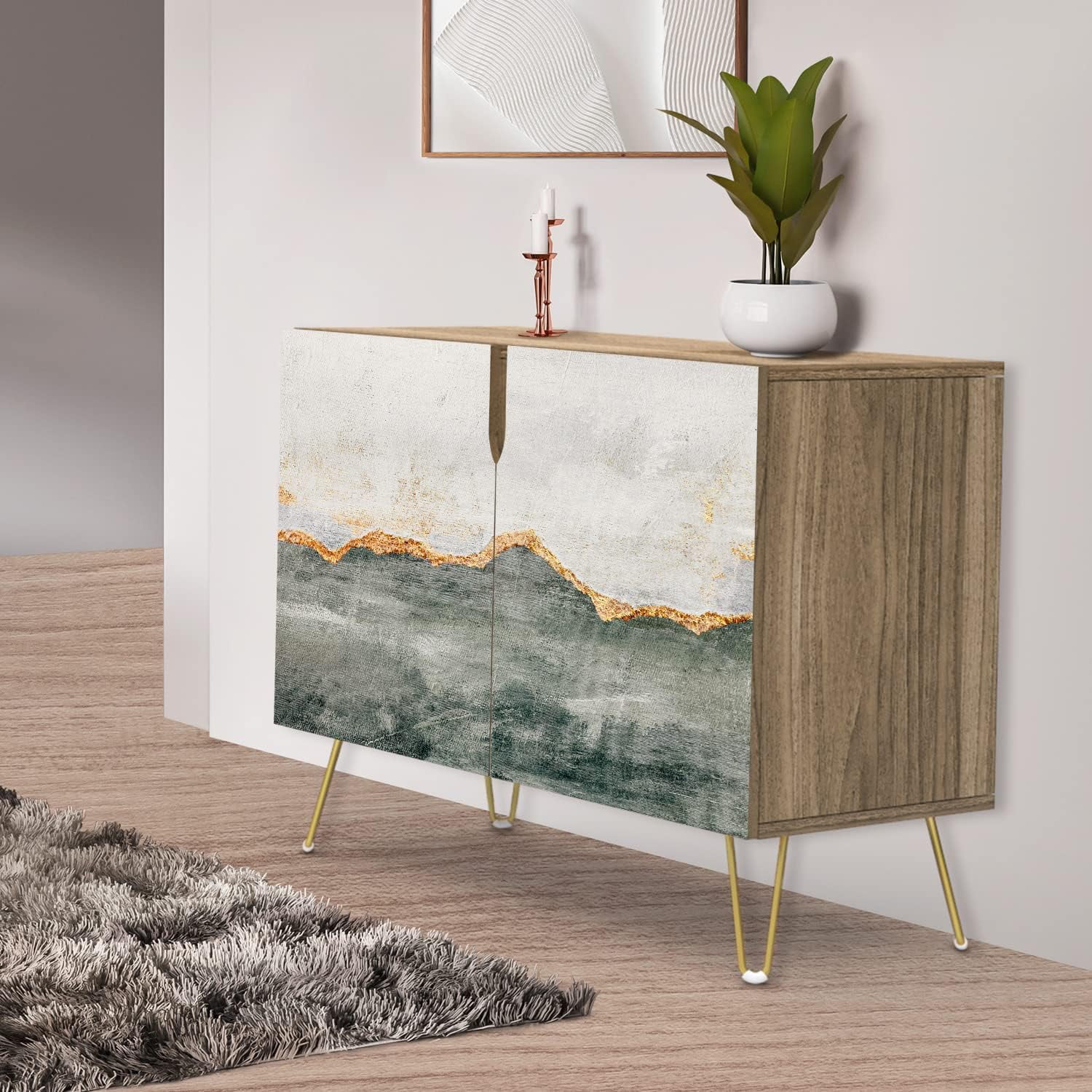 PixonSign Sideboard Buffet Cabinet, Kitchen Storage Cabinet with 2 ...