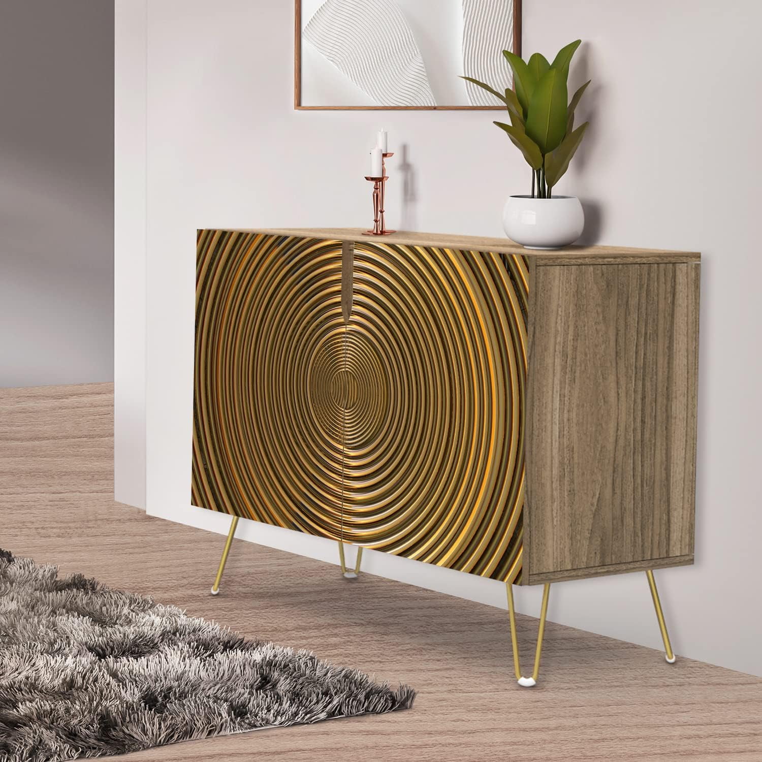 PixonSign Sideboard Buffet Cabinet, Kitchen Storage Cabinet with 2 ...