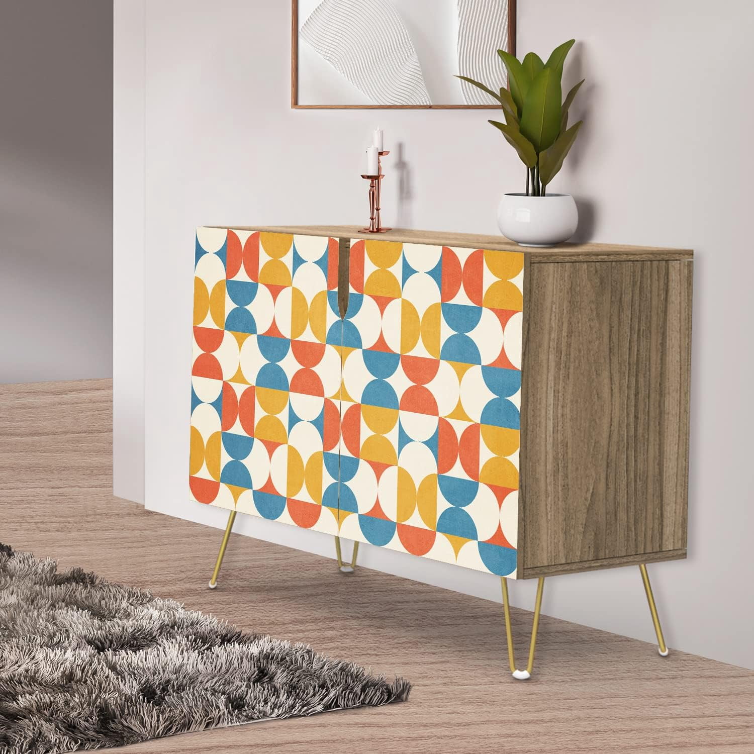 PixonSign Sideboard Buffet Cabinet, Kitchen Storage Cabinet with 2 ...
