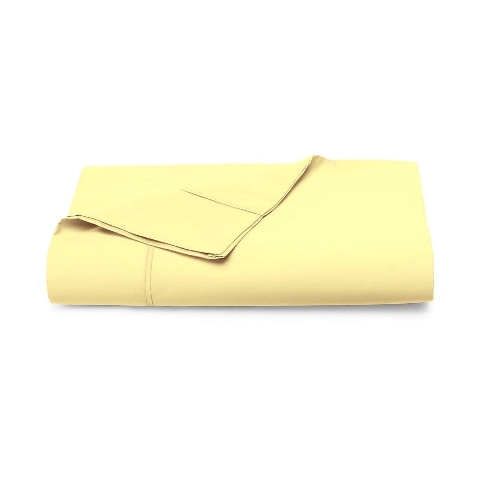 Pizuna 400 Thread Count Cotton King Flat Sheet Mellow Yellow, 1Pc 100% ...