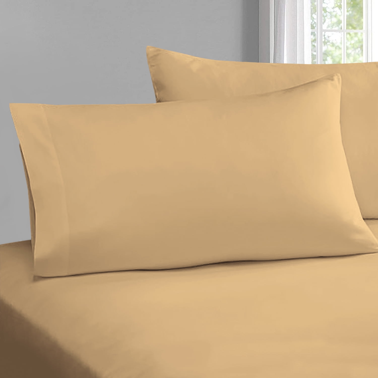 Pizuna 400 Thread Count Cotton Queen Pillowcases 100 Long Staple