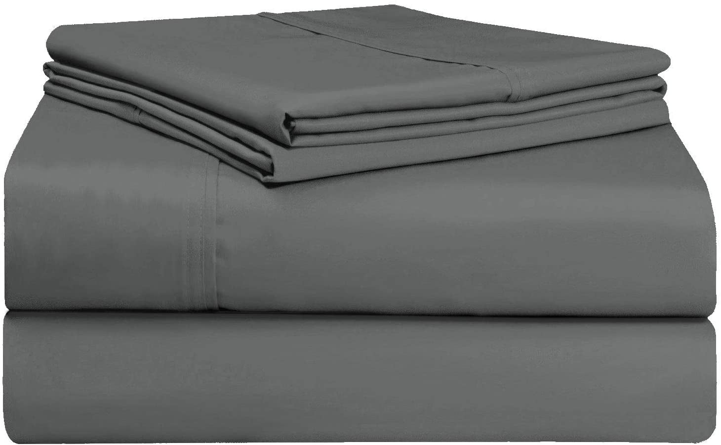Pizuna 400 Thread Count Sheet Set Full Size Dark Grey 100 Long Staple