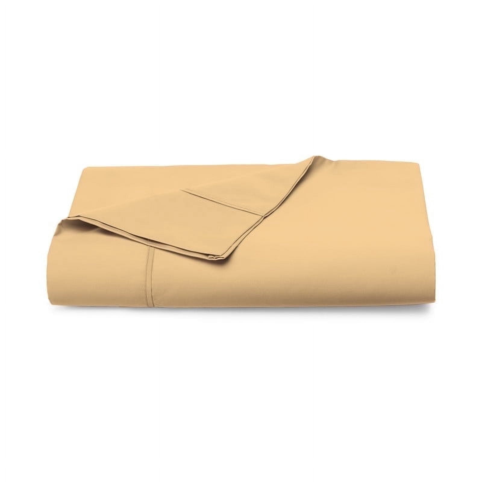 Pizuna Pure 100% Cotton Flat Sheets Only Full Tan (1 PC), Luxurious 400 ...